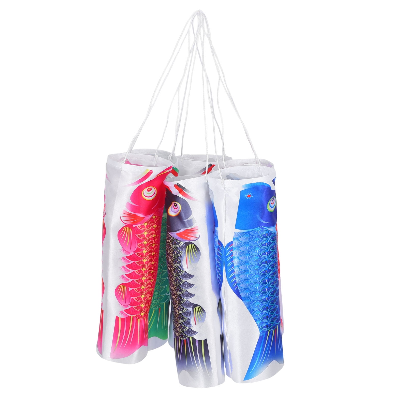 HONITANO 6Pcs Koinobori Windsock Fish Shape Japanese Carp Flag Outdoor ...