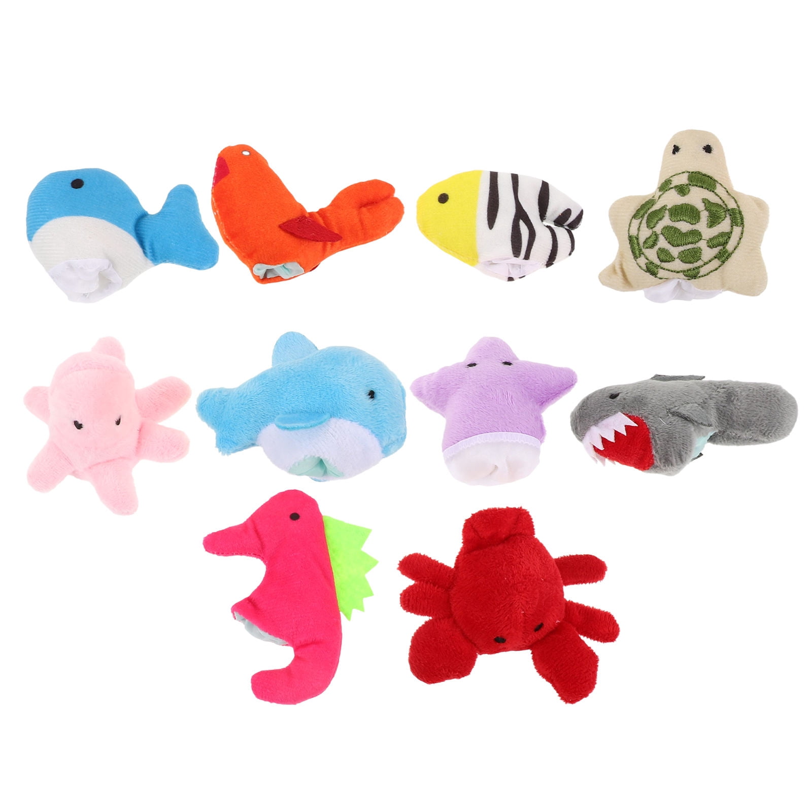 HONITANO 6Set Story Finger Puppets for Toddlers Cloth Plush Mini Animal ...