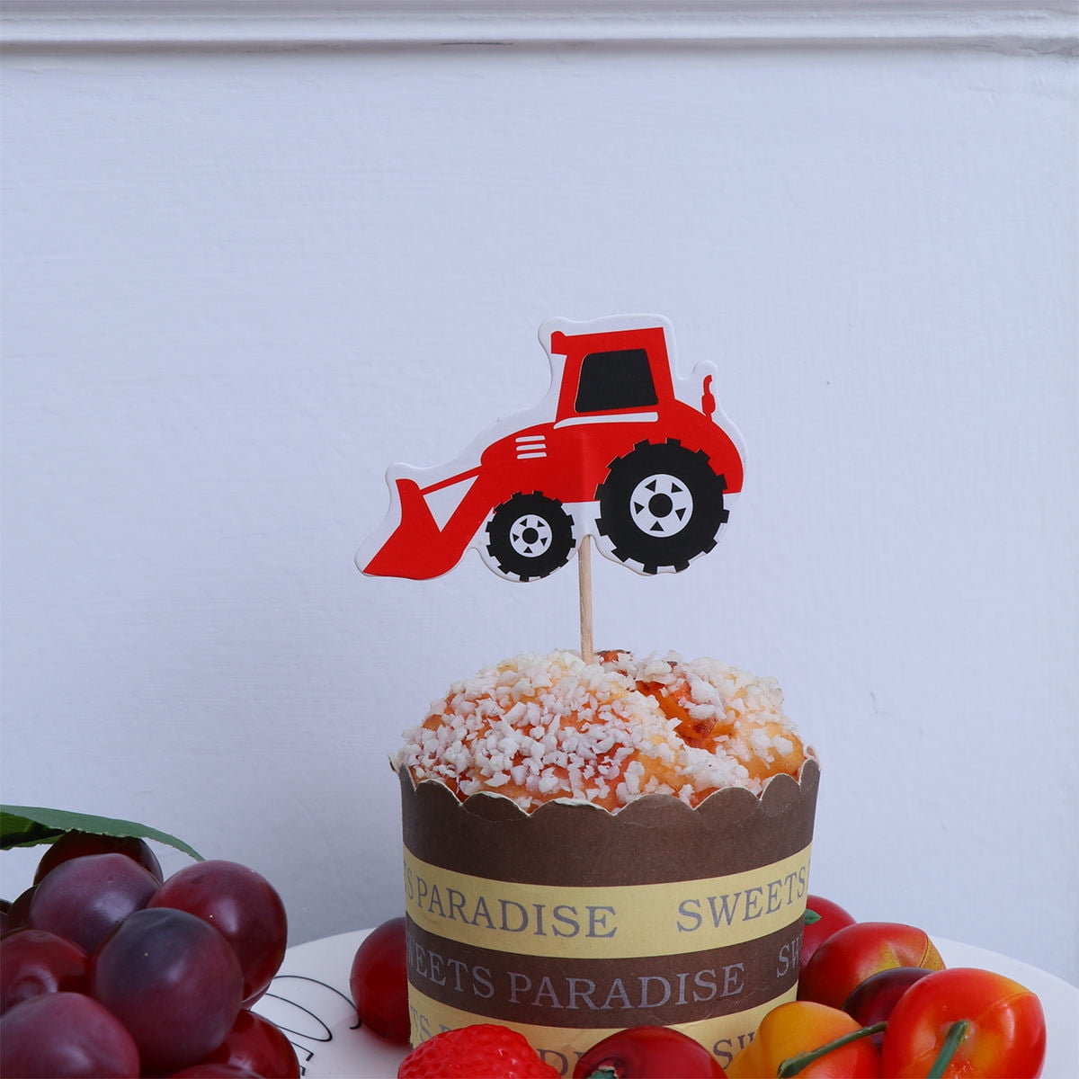 HONITANO Assorted Color Paper Cake Toppers for Birthday Party ...