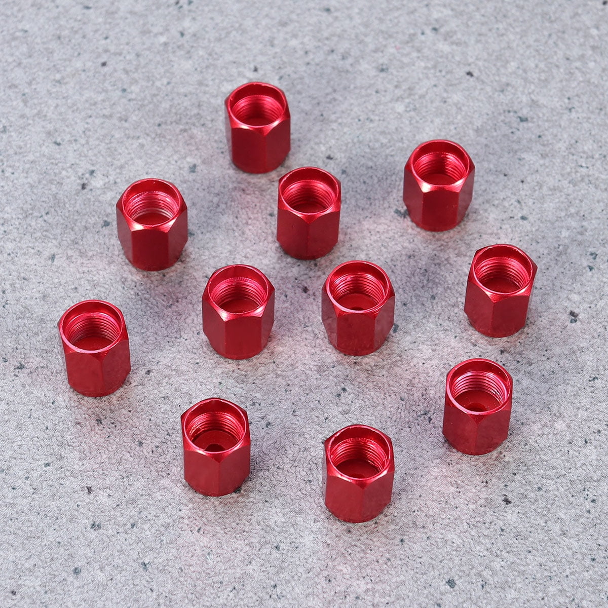 HONITANO Bike Tire Cap 10Pcs Hexagon Aluminum Alloy Anodised Treatment ...