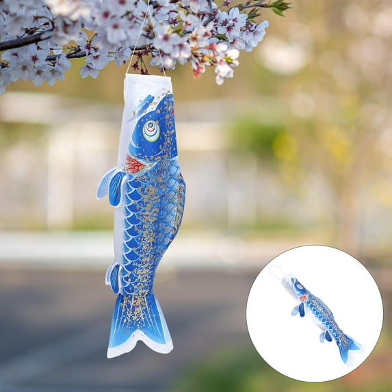 HONITANO Blue Carp Flag 3D Design Koi Fish Flag for Boys Day Japan 1Pcs ...