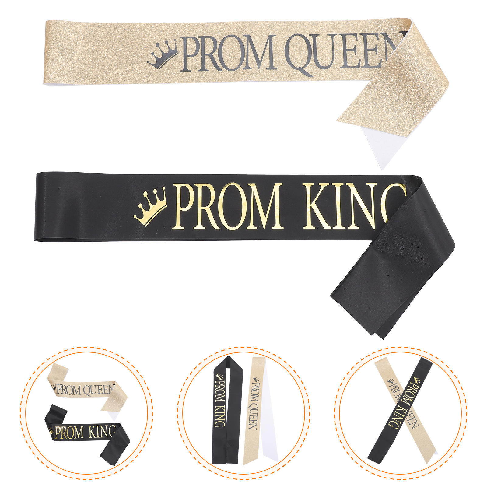 HONITANO Graduation Party Sashes 2Pcs and Queen Sash for Prom and ...