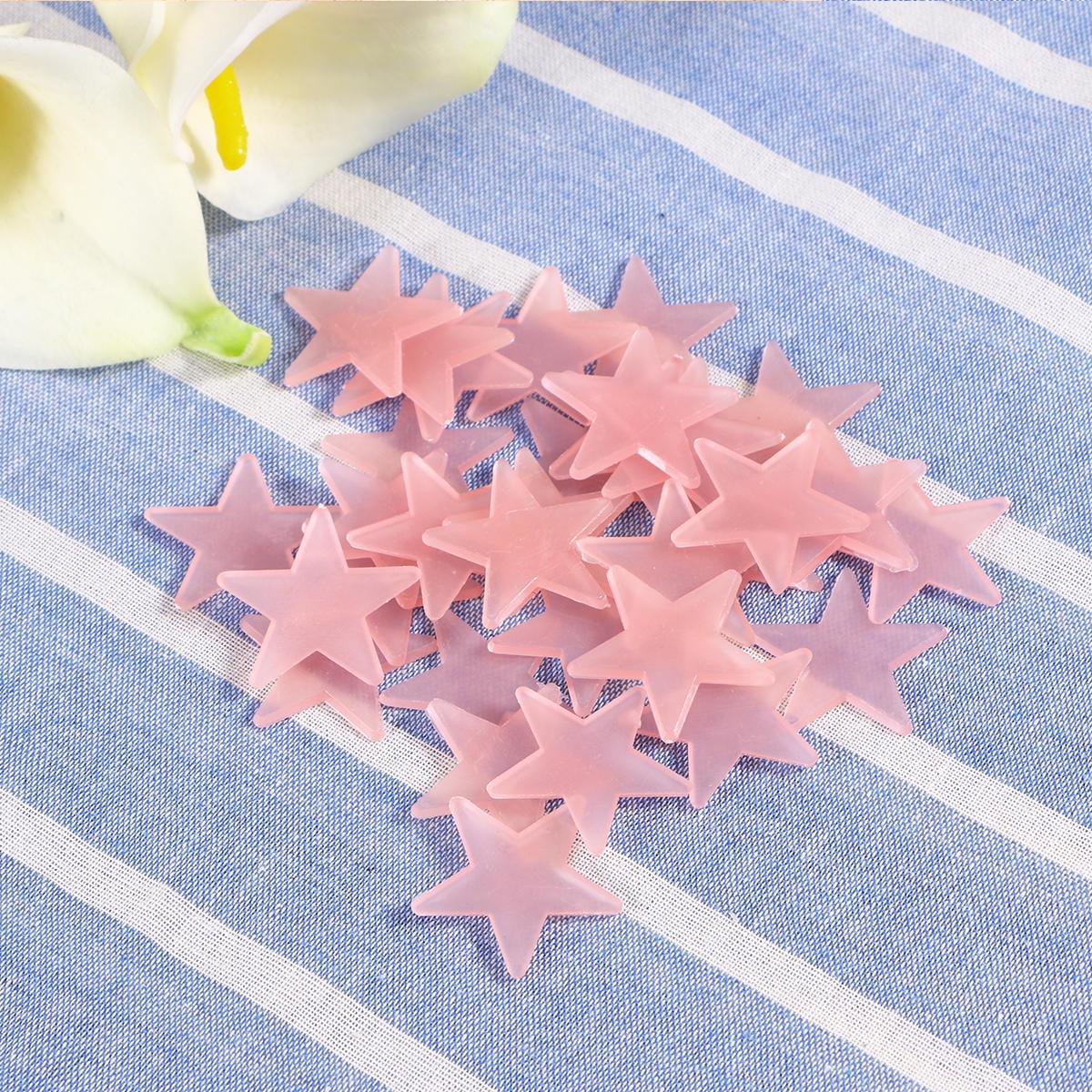 HONITANO Kids Room Decoration 100Pcs Pink Acrylic 3D Design Star Shaped ...