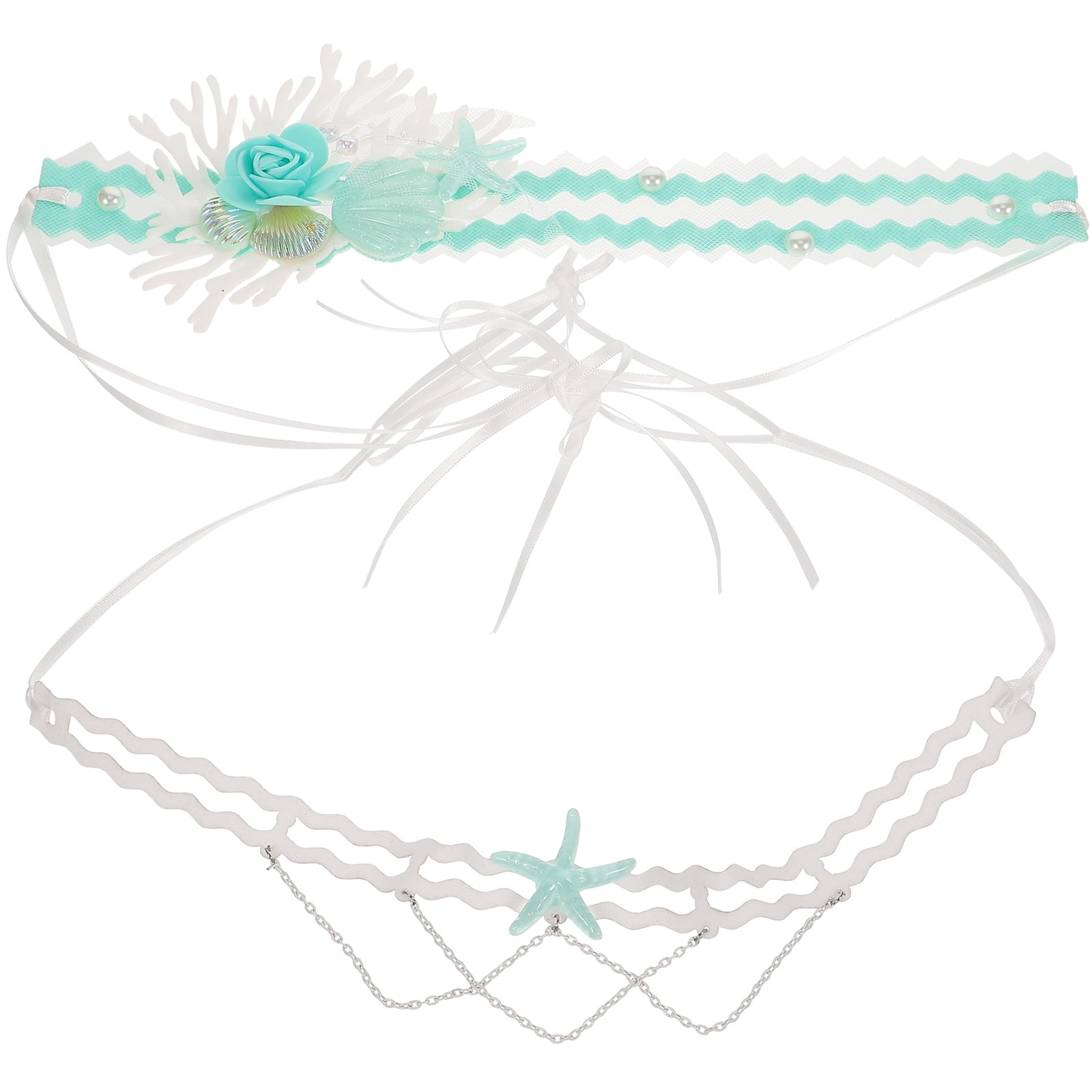 HONITANO Mermaid Headband 1 Set Sea Star Headband Necklace Set Multi ...