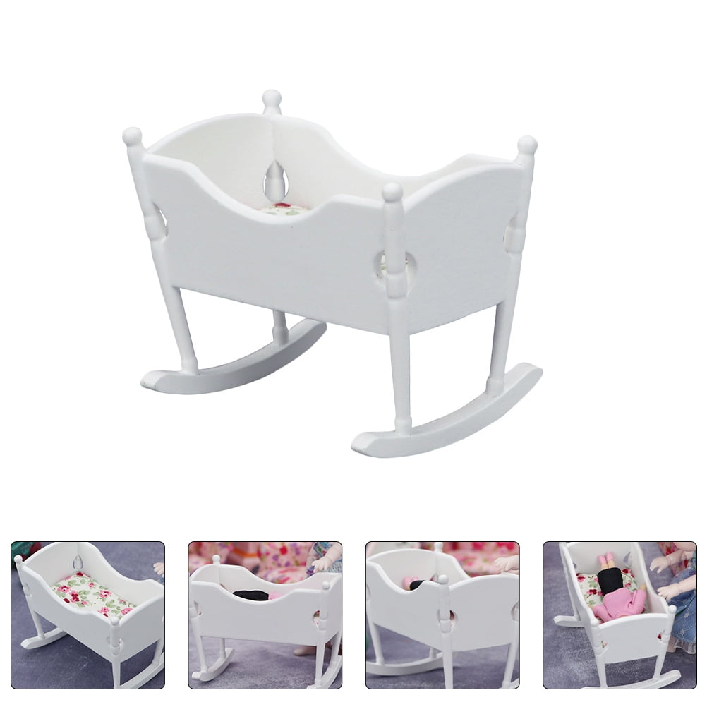 HONITANO Mini Furniture Baby Cradle for Children with Miniature ...