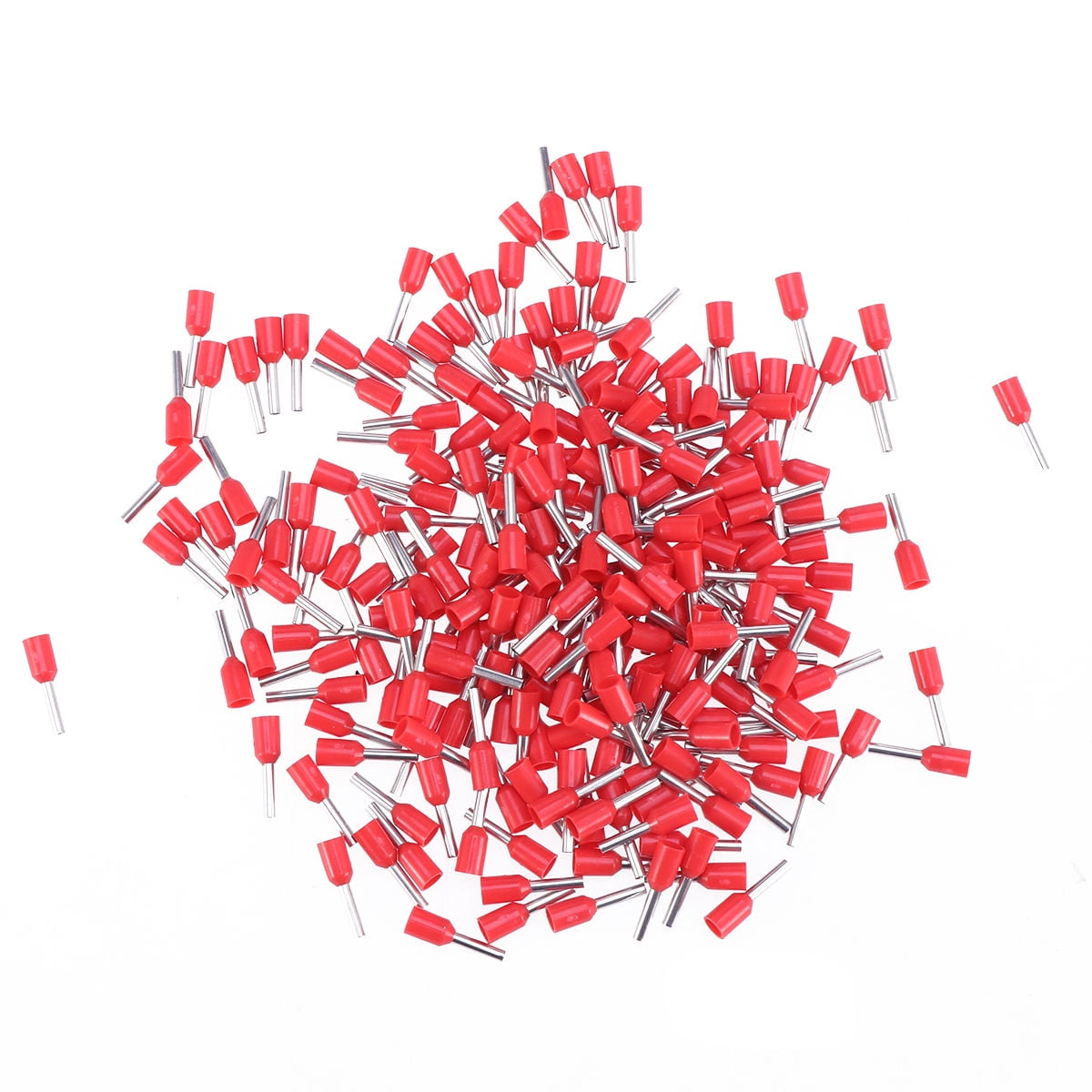 HONITANO Red Cable Lugs 1000Pcs for Home Use Tubular Terminal Insulated ...
