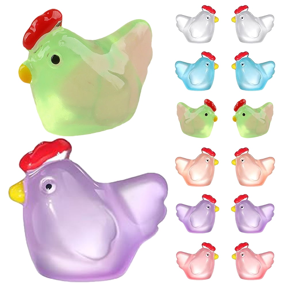 HONITANO Tiny Chicken Statues 70Pcs Resin Chick Figurine for Kids and ...