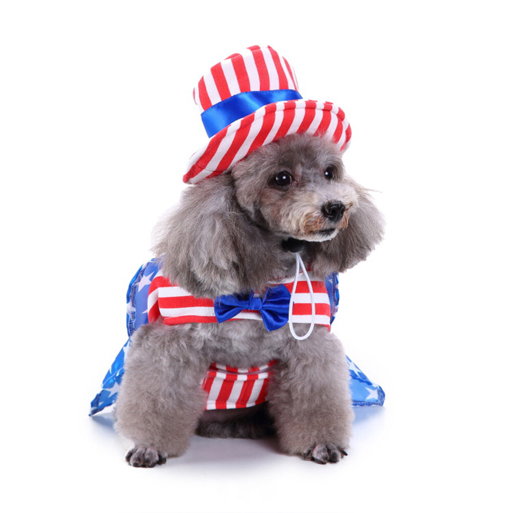 HONITANO USA Flag Dog Clothes 1Piece Funny Pet Costume for Male Dogs on ...