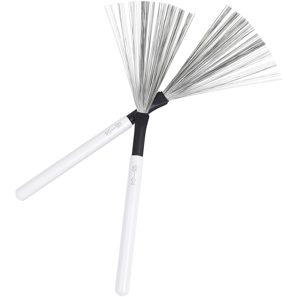 HONMEET 1 Pair Drum Wire Brushes with Maple Wood Handle for Jazz and ...