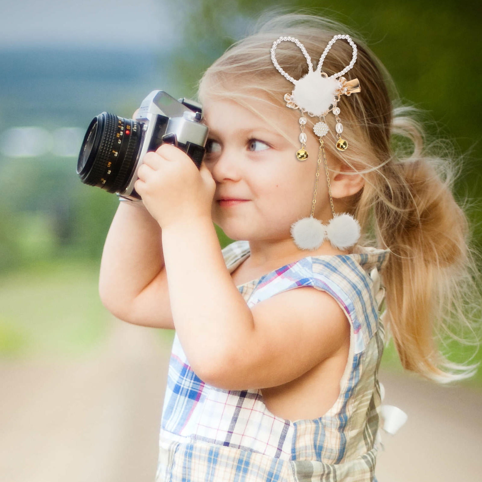 HONMEET Cute Easter Bunny Headband Metal Plush Ball Girls Photo ...