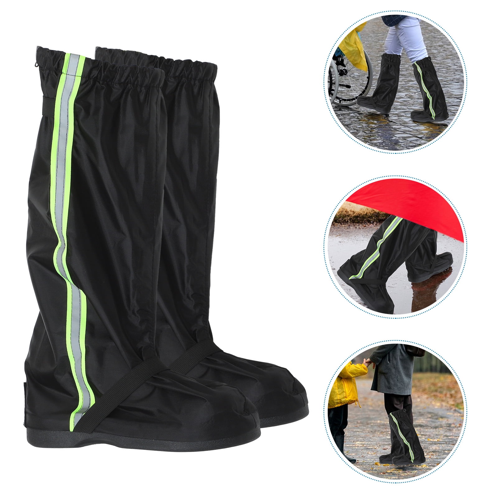 HONMEET 1 Pair Waterproof Footwear Protective Cover Black Oxford Cloth ...