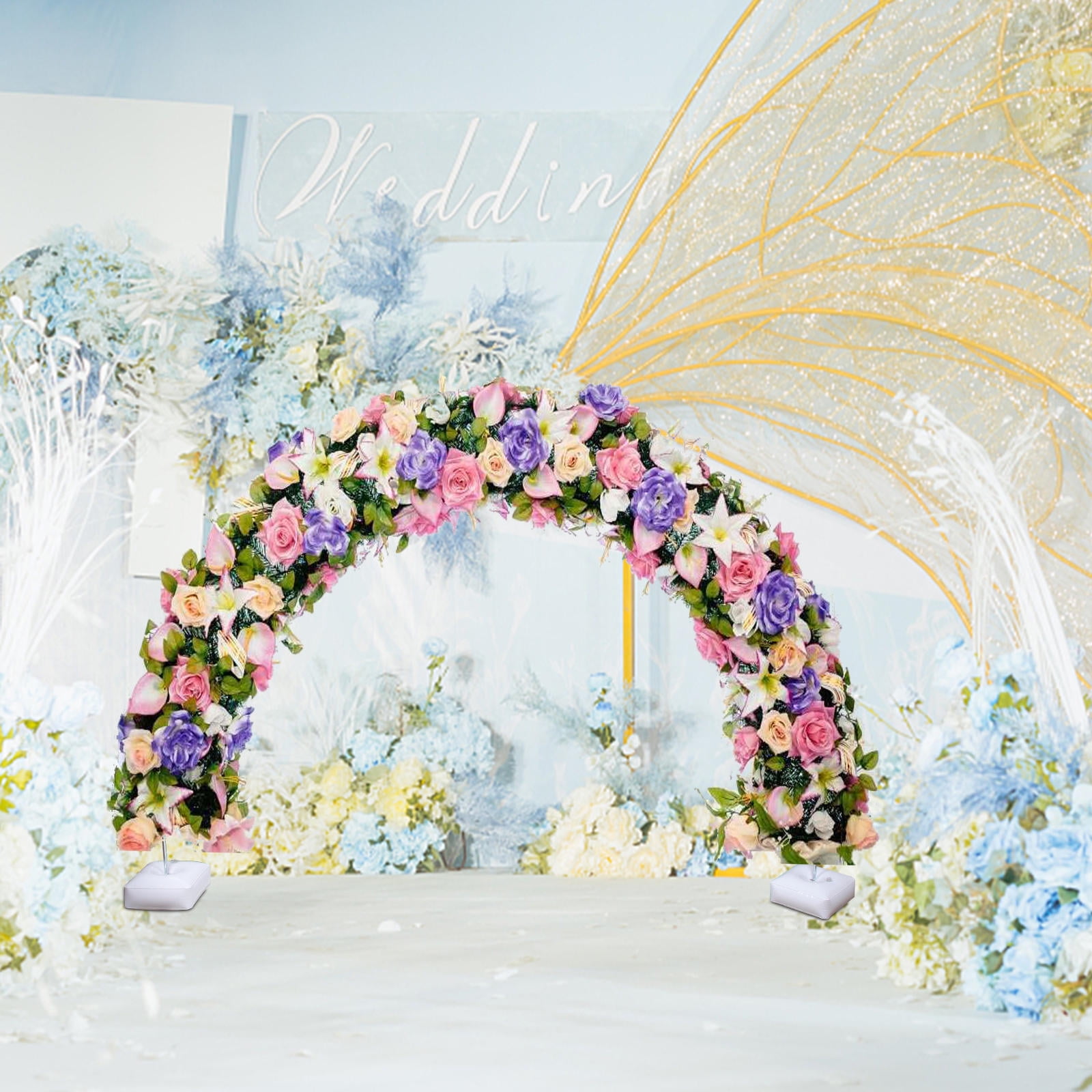 HONMEET 1 Set White Balloon Arch Base Versatile Design Reusable Wedding ...