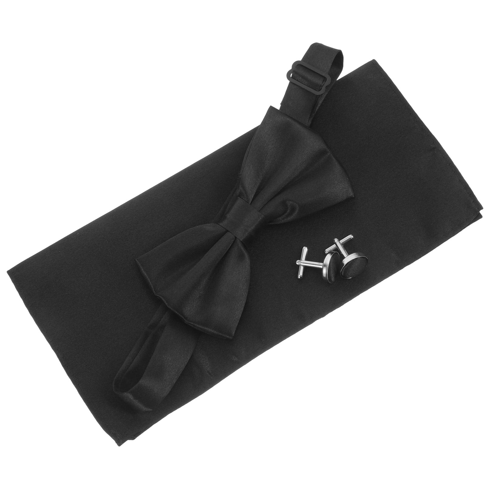 HONMEET 1 Set Bow Tie for Men Black Satin Classic Contemporary for ...