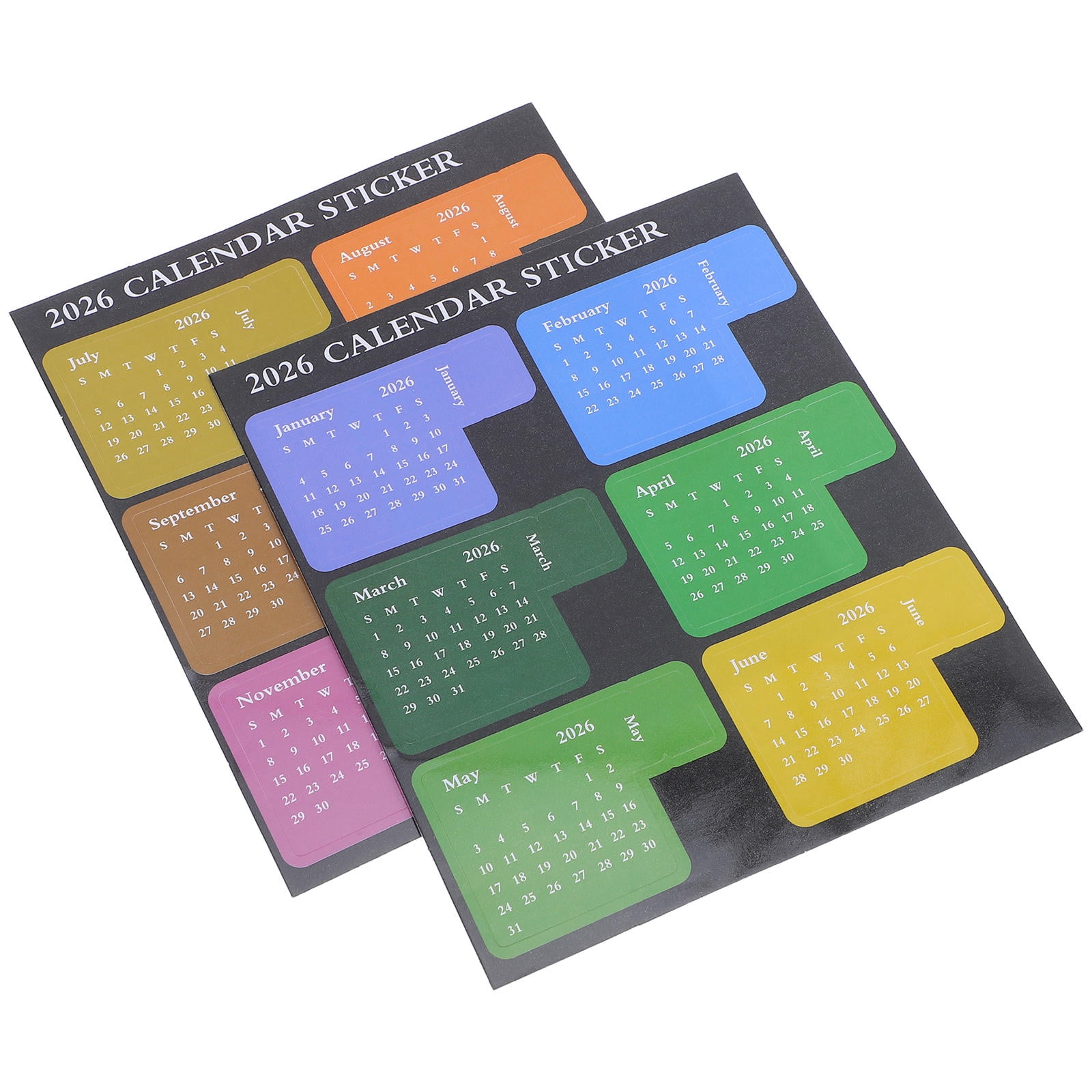 HONMEET 1 Set Calendar Sticky Tabs Copper Paper Multi Bookmark ...