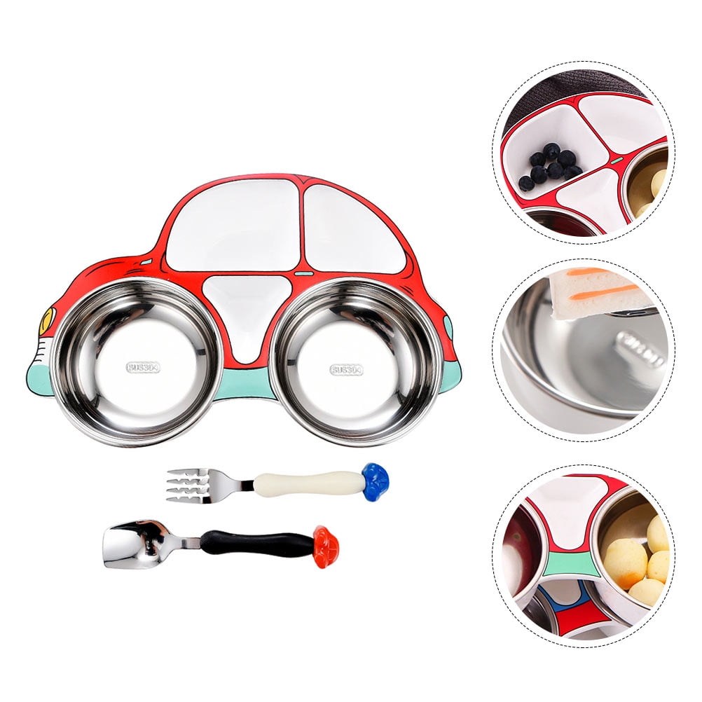 HONMEET 1 Set Child Friendly Design Cartoon Car Shaped Food Container ...