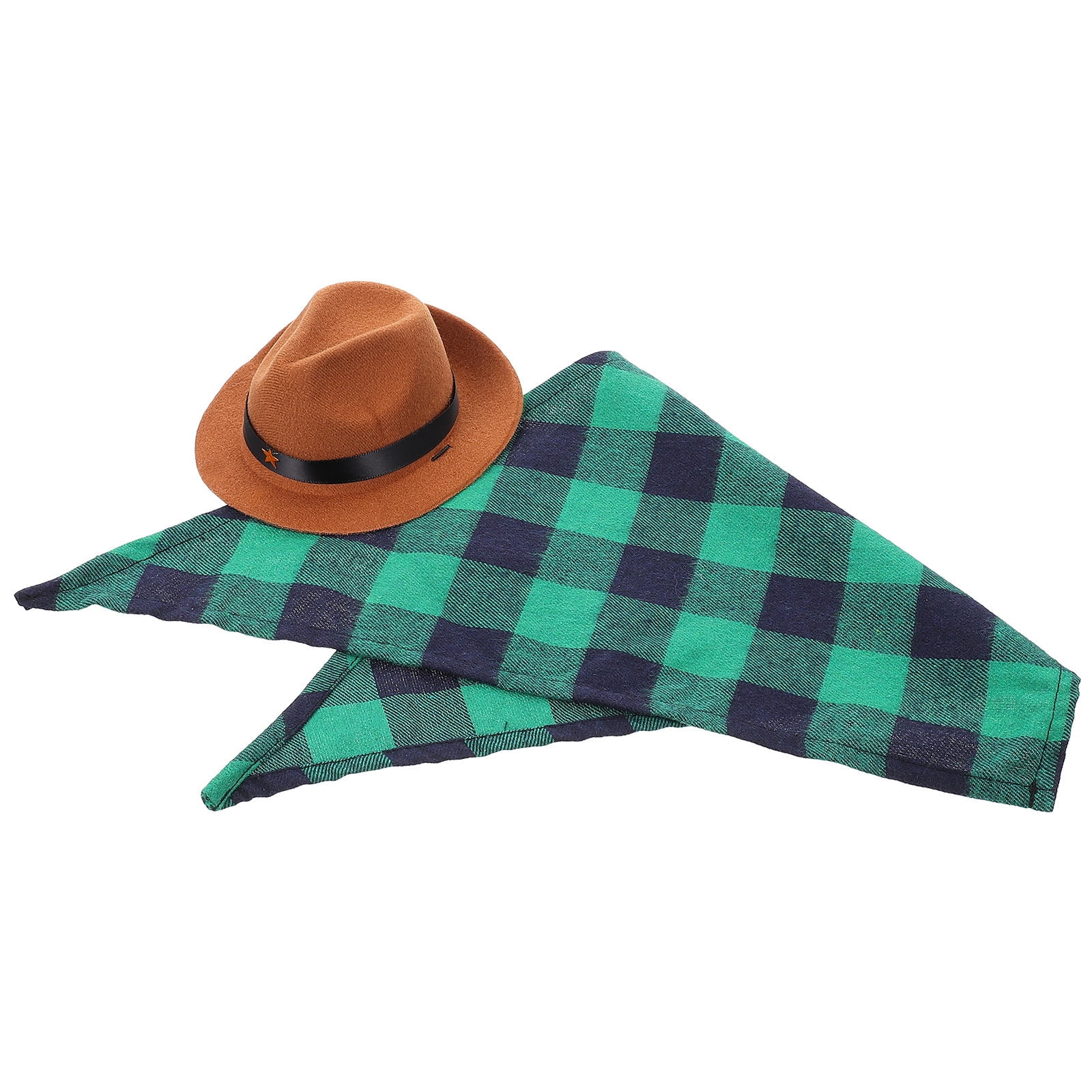 HONMEET 1 Set Dog Cowboy Hat Polyester Brown for Small Dogs Costume ...