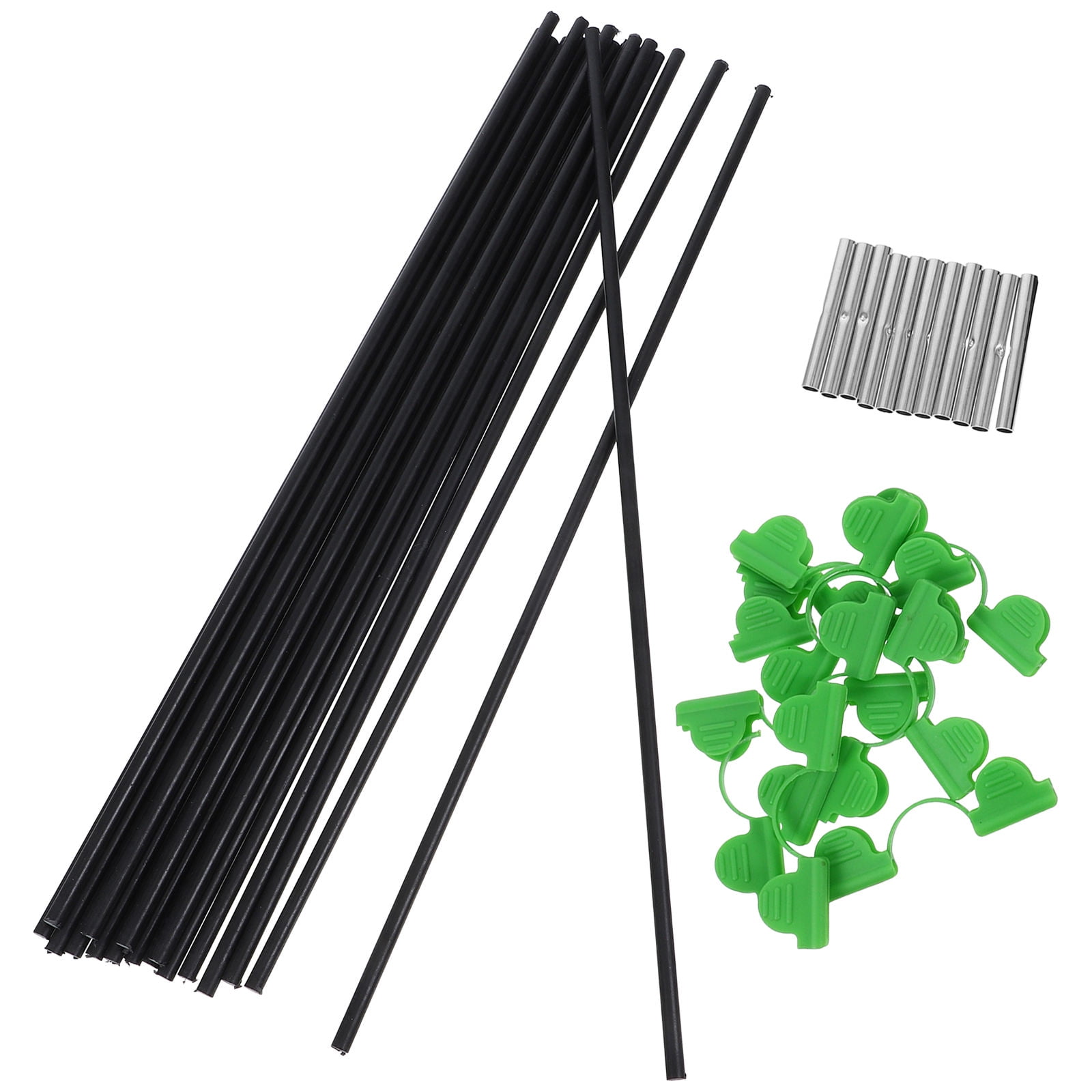HONMEET Black Fiber Rod Garden Tunnel Hoop Arch for Plant Support ...