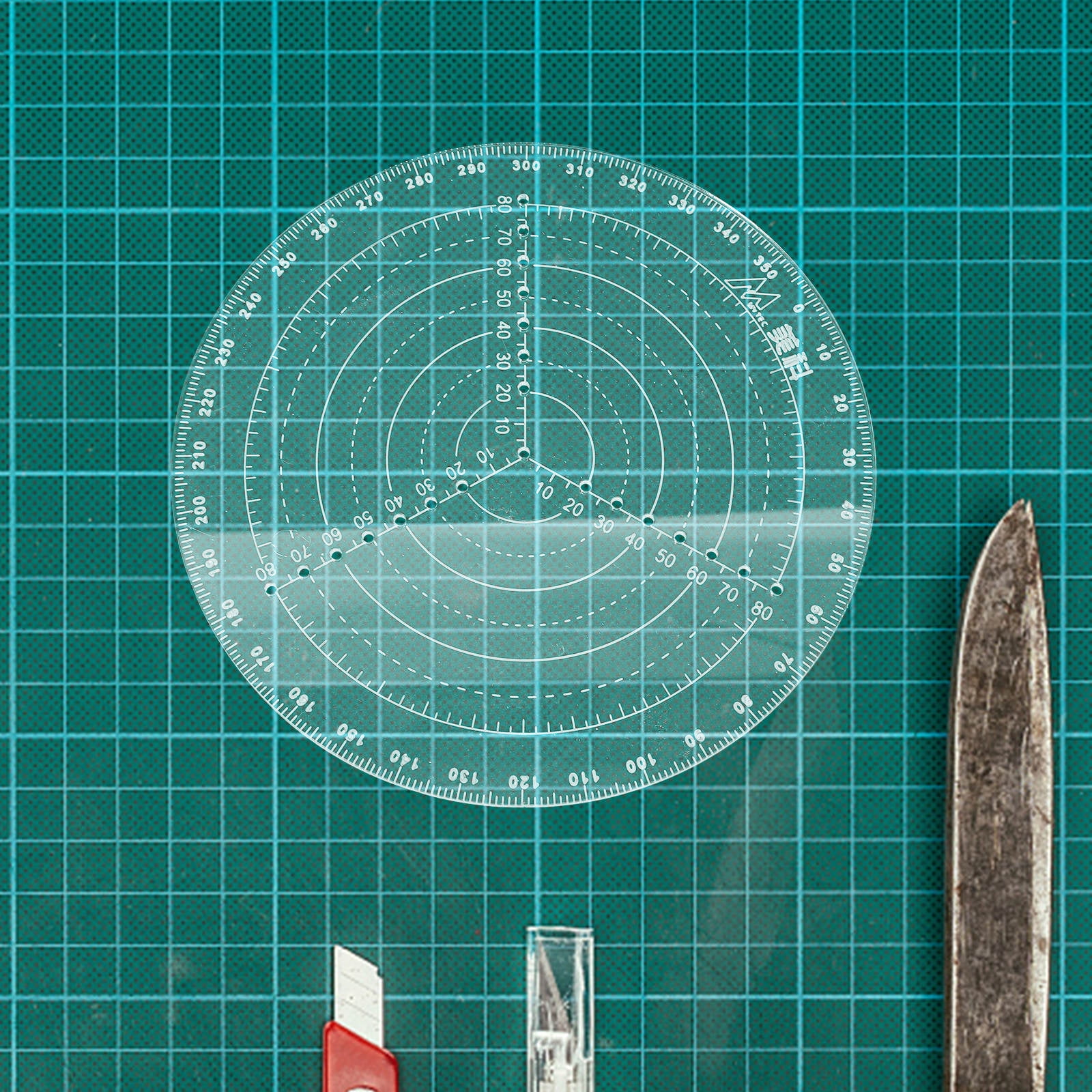 HONMEET 1 Set Plastic Circle Ruler for Precise Measurements in Projects ...