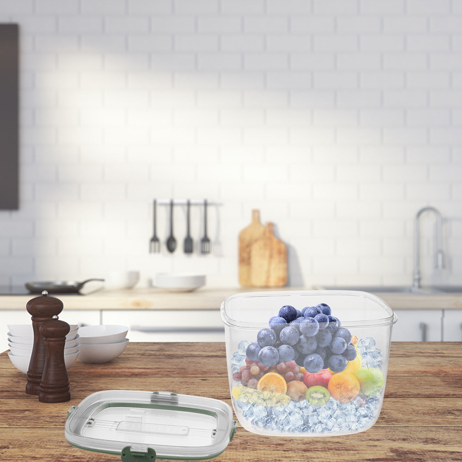 HONMEET Green Honmeet Ice Cube Bucket Portable Sealing Multipurpose ...