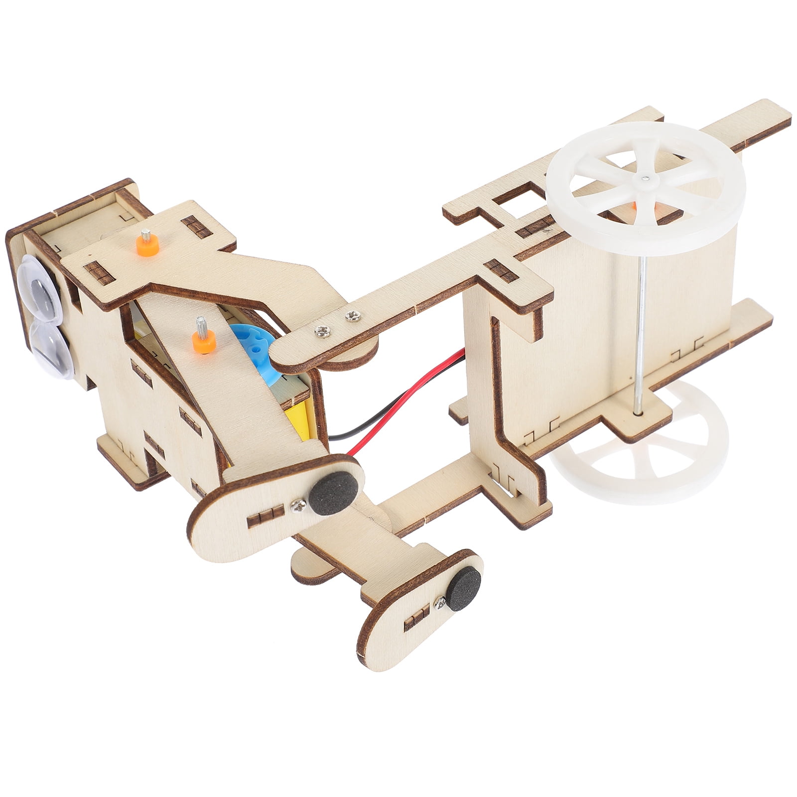 HONMEET 1 Set Robot Toys Diy Science Toy Wooden And Plastic Self ...
