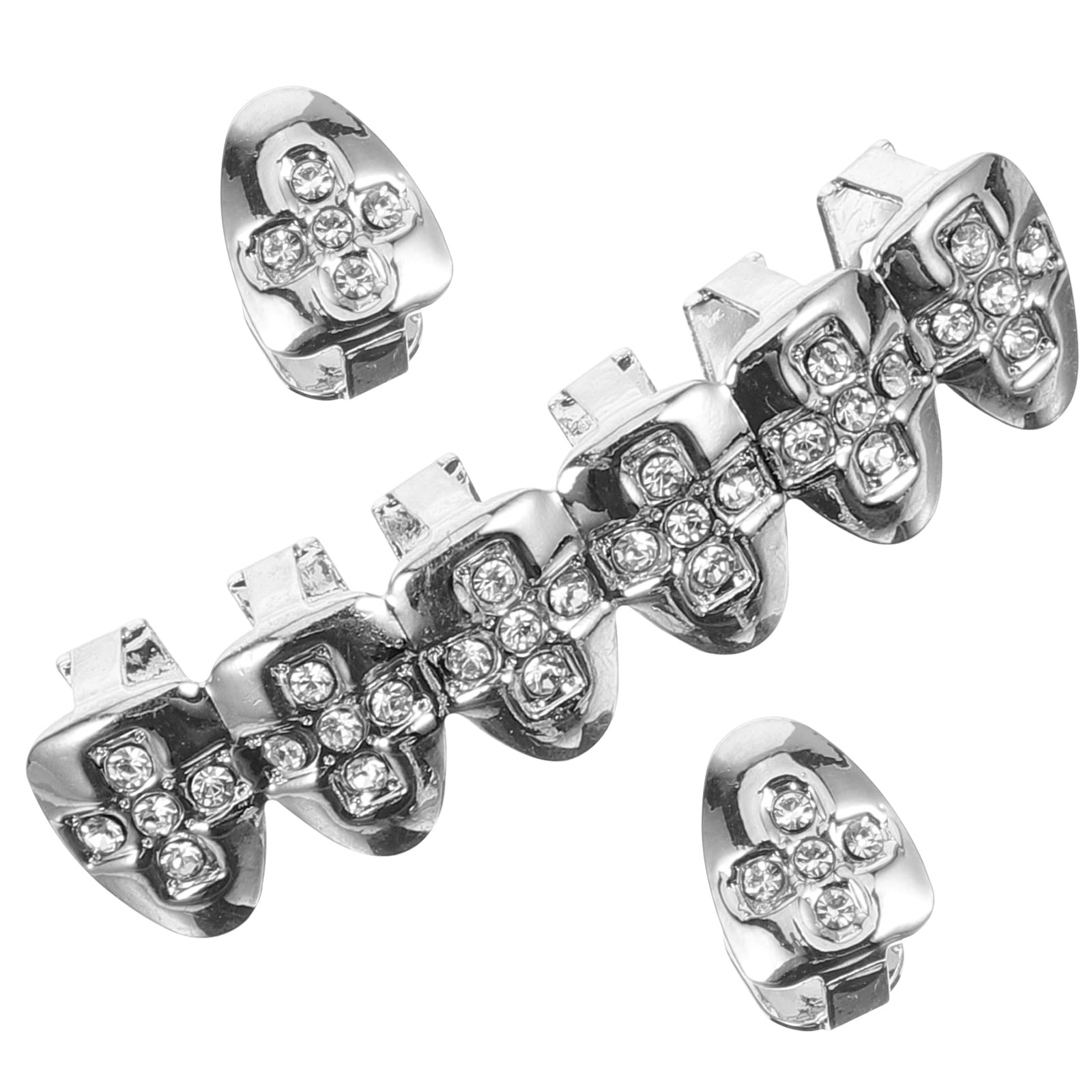 HONMEET Rapper Jewelry Decoration Set Teeth Grills Copper 1 Set 1.65X0 ...