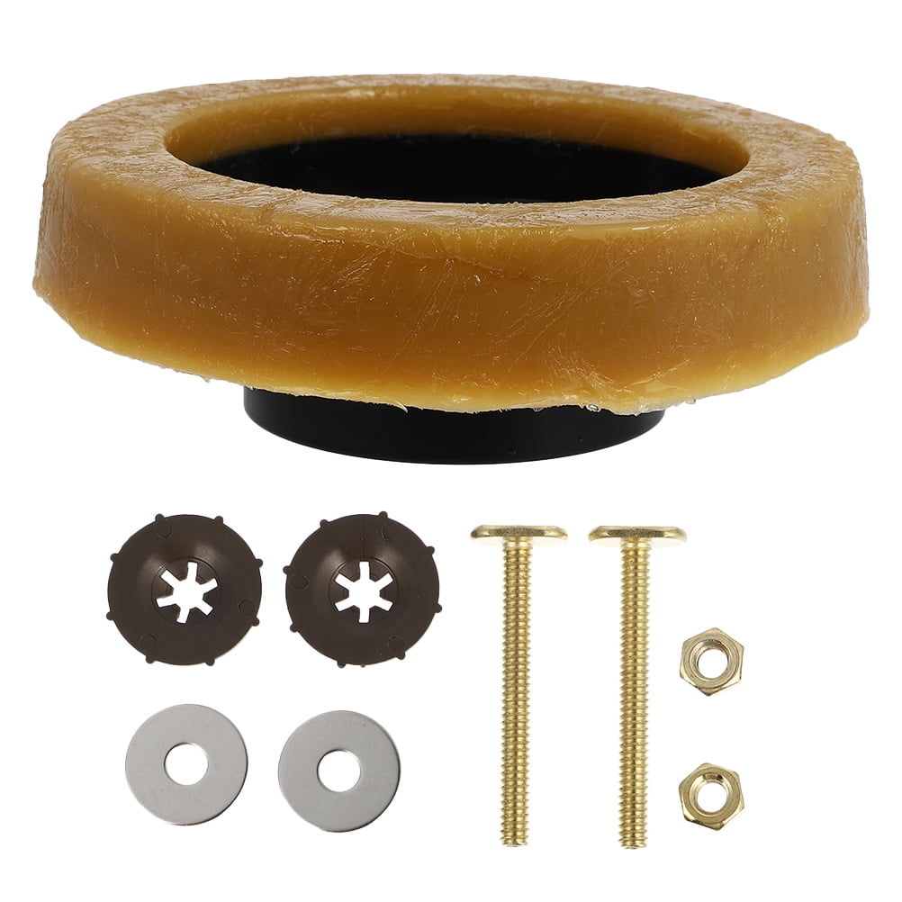 HONMEET Toilet Wax Ring and Bolt Set, Light Brown, Wax and Plastic ...