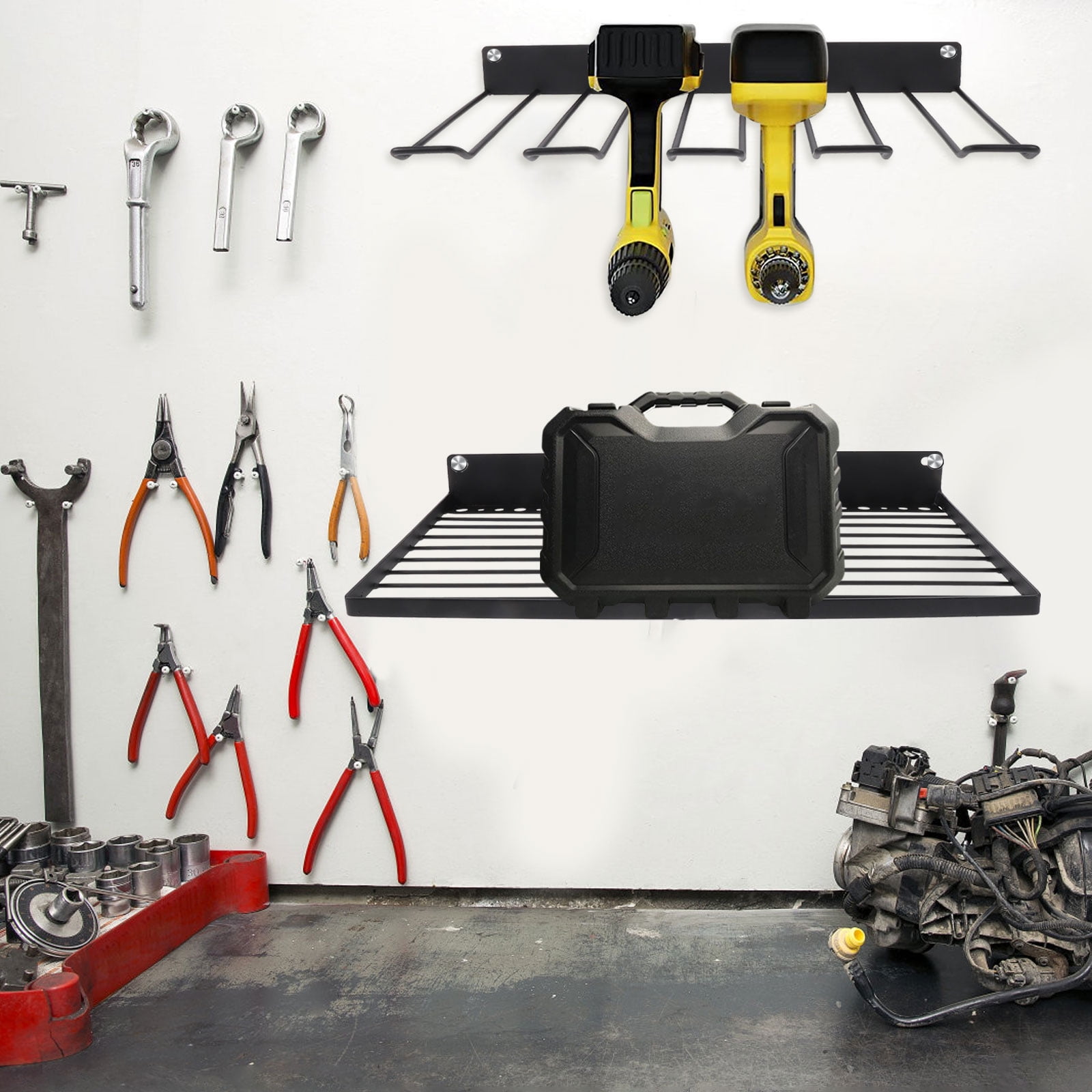 HONMEET 1 Set Wall Mounted Tool Organizer Cordless Drill Organizer ...