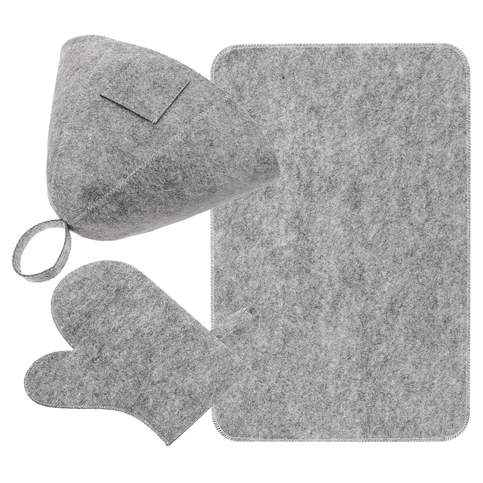 HONMEET 1 Set Woman Sauna Hat Felt Glove With Sauna Comfort In Bathroom ...