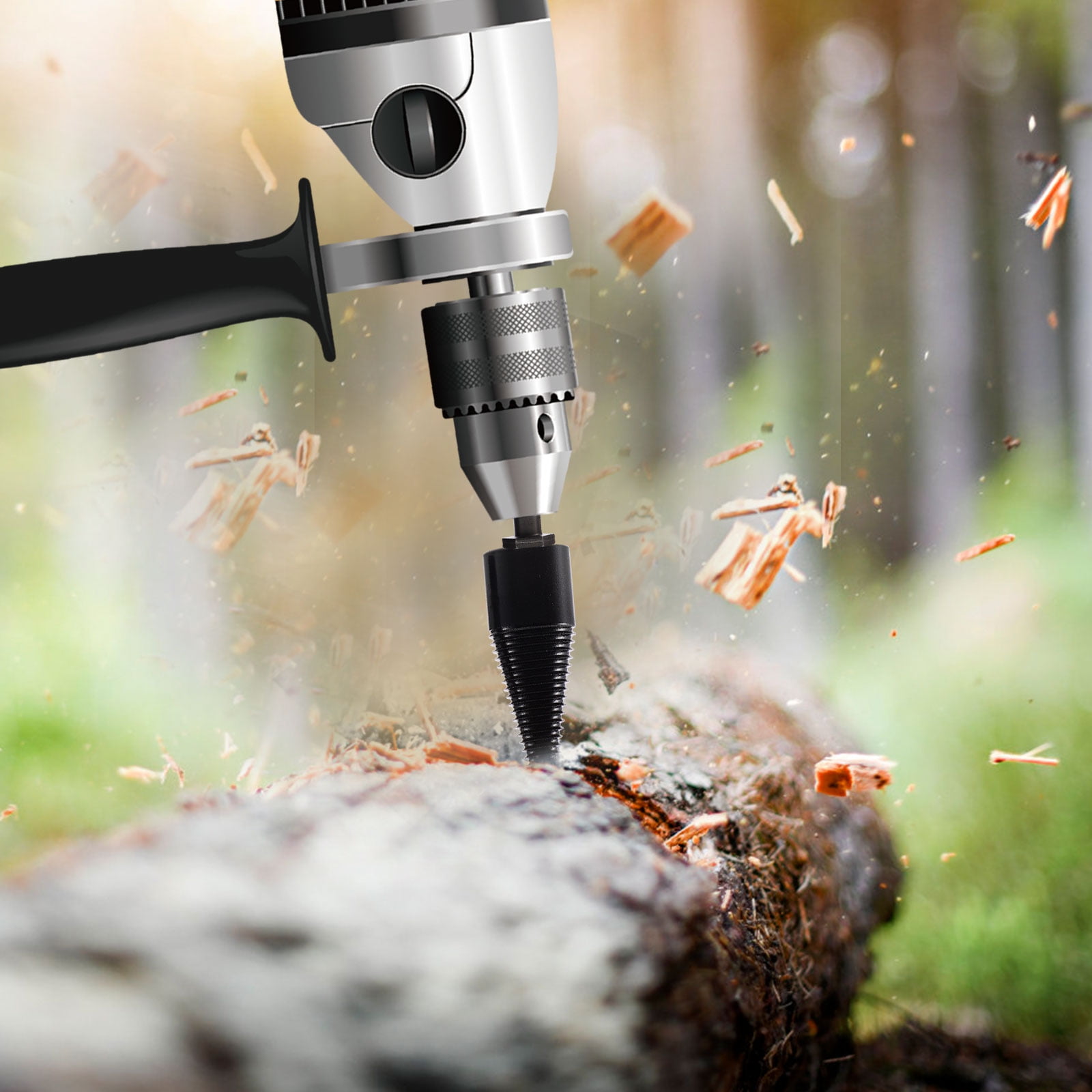 HONMEET 1 Set Wood Splitter Drill Bits for Log Splitting High-carbon ...