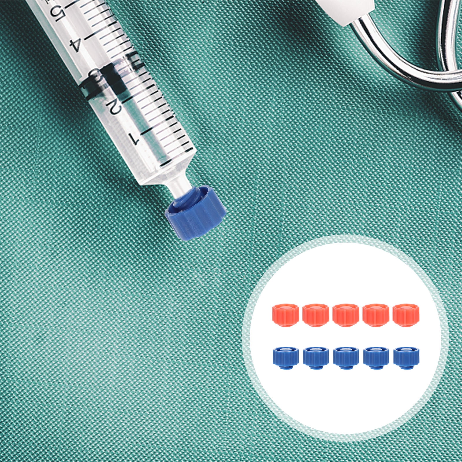 HONMEET 100Pcs Orange Tip Caps Female Luer Cap Industrial Applications ...