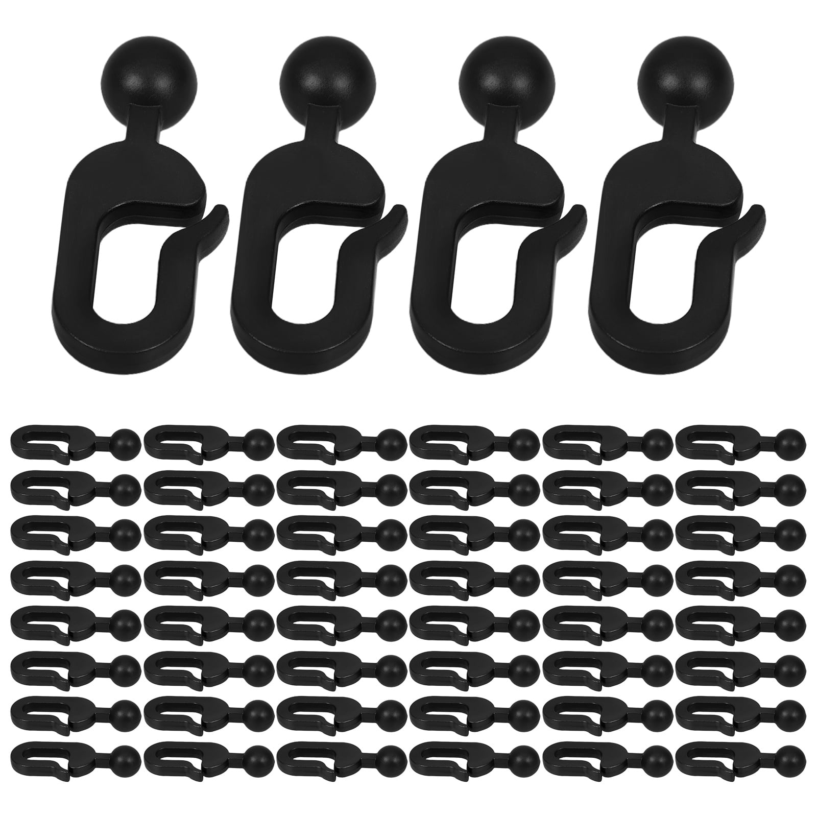 HONMEET Black Plastic Camping Awning Hooks for Fast Setup, Outdoor Tent ...