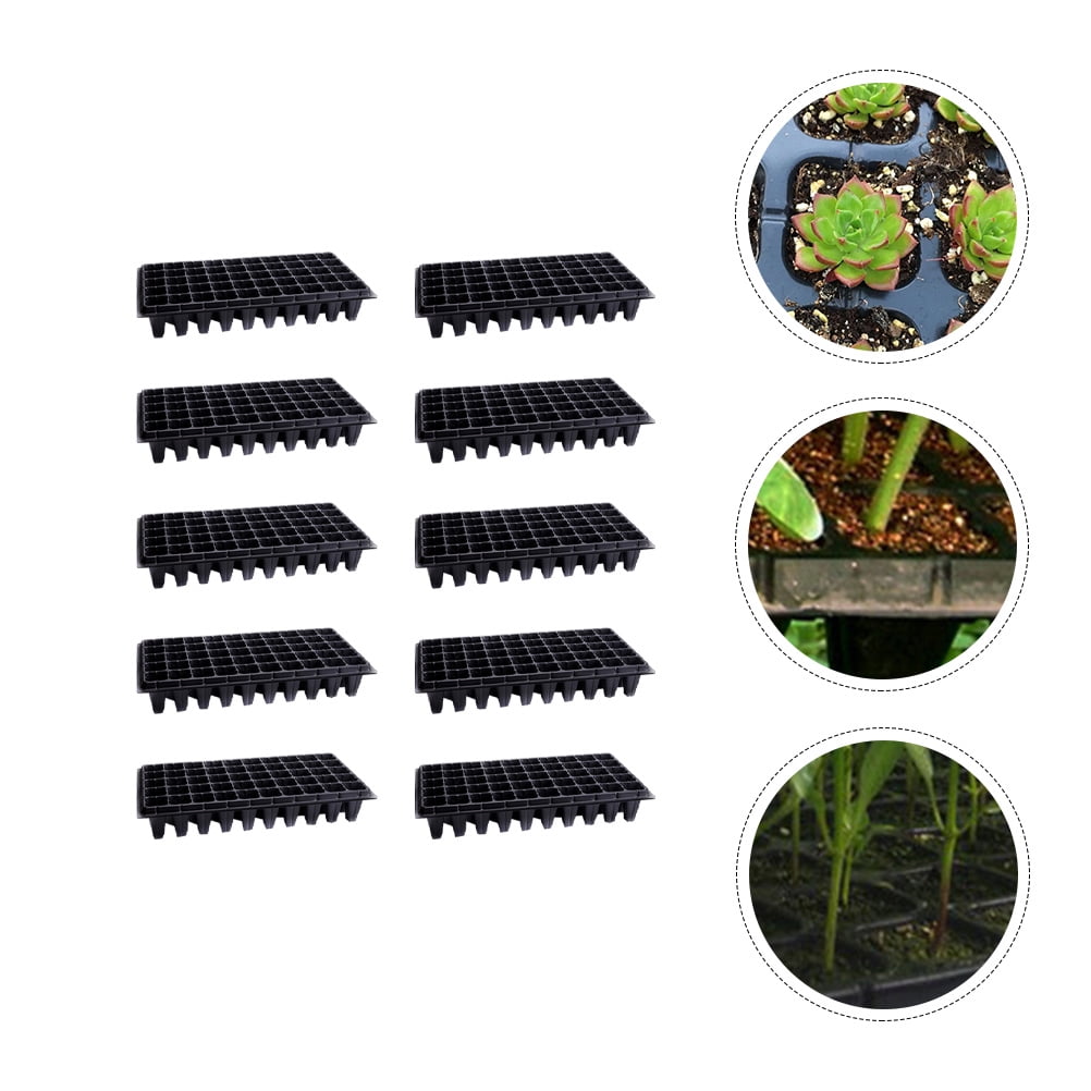 HONMEET Nursery Trays Plastic Growing Trays with Drain Holes 10Pcs ...