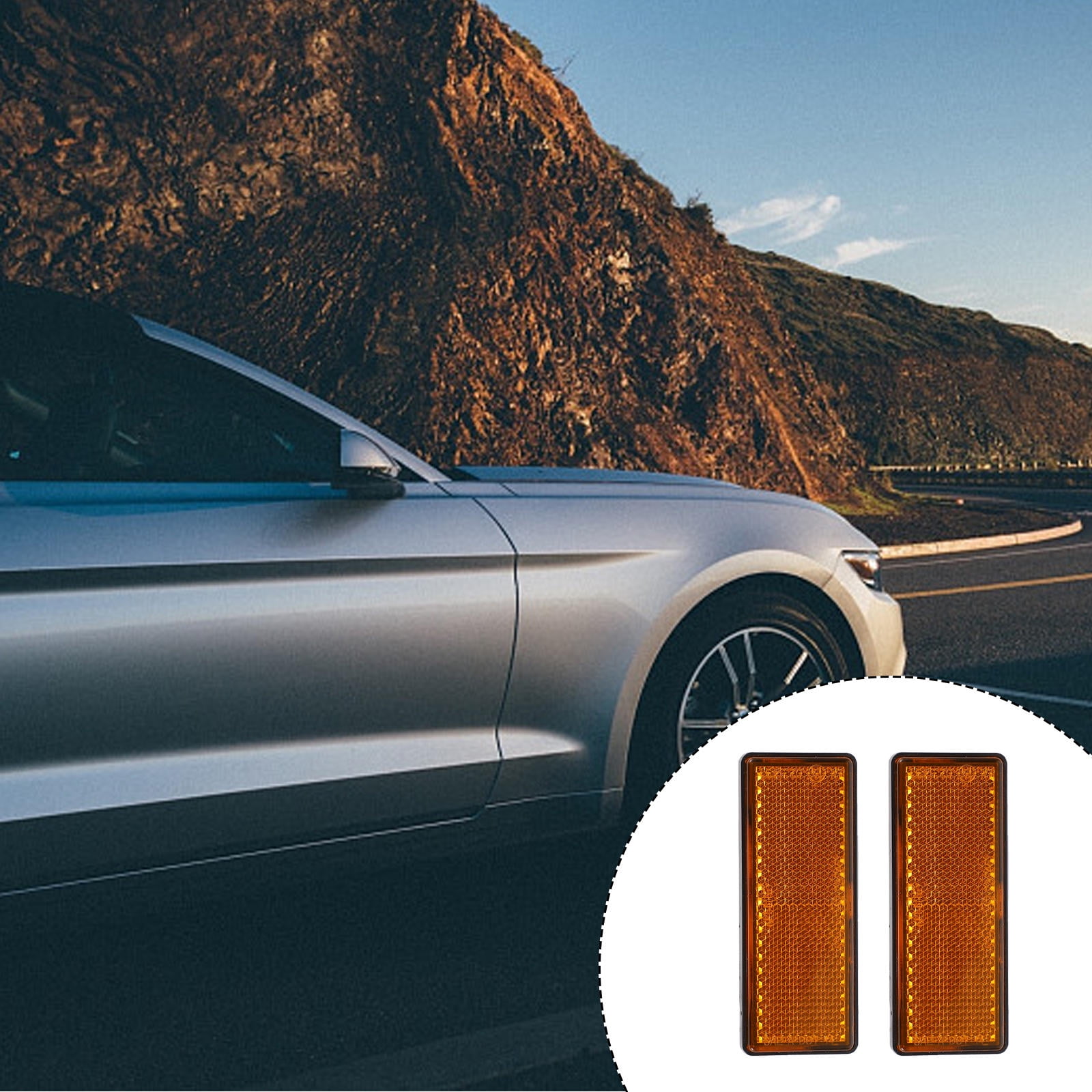 HONMEET 10 Pcs Vehicle Reflectors Increase Visibility Maintain Safety ...