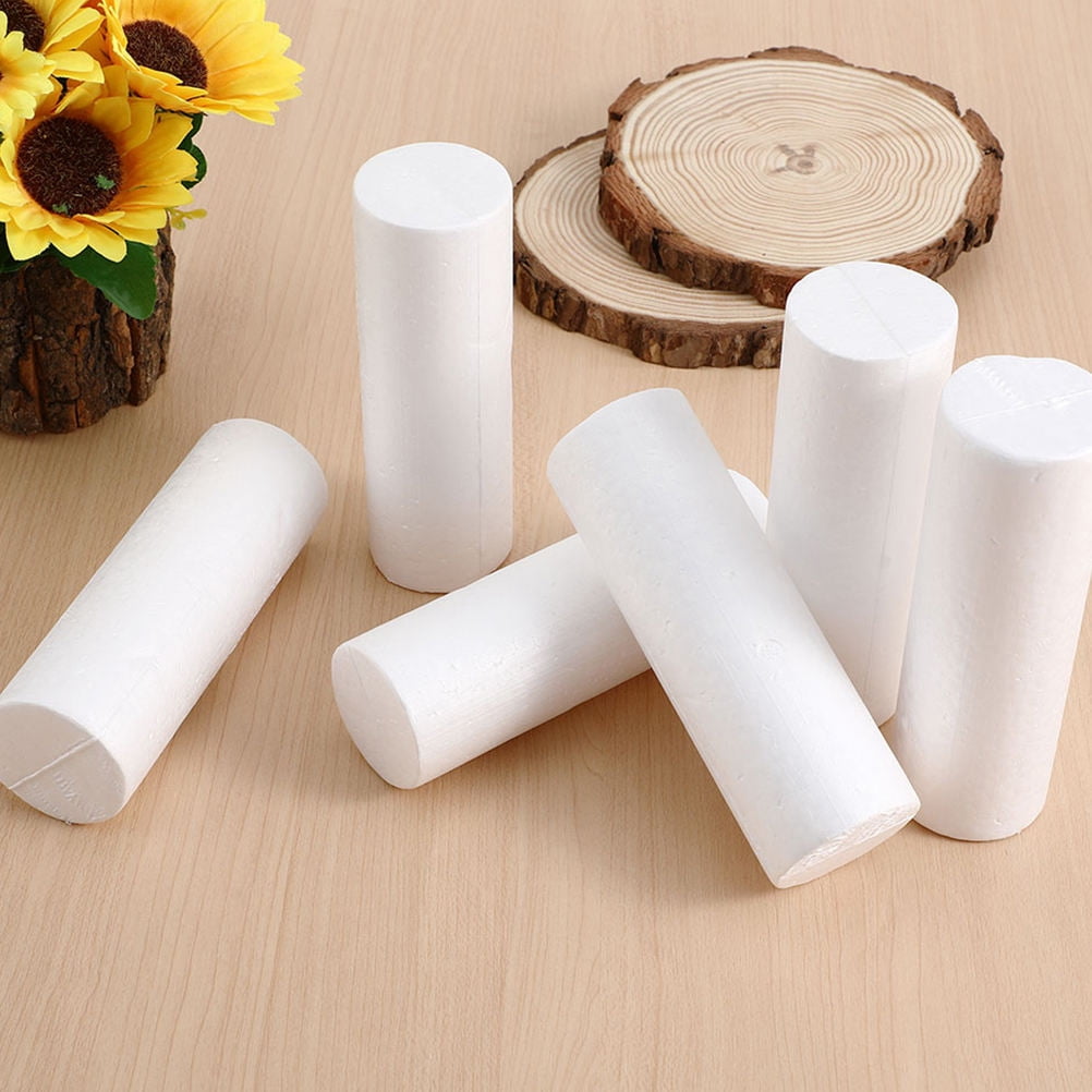 HONMEET White Polystyrene Cylinder Ornaments, for Crafts, Decorations ...