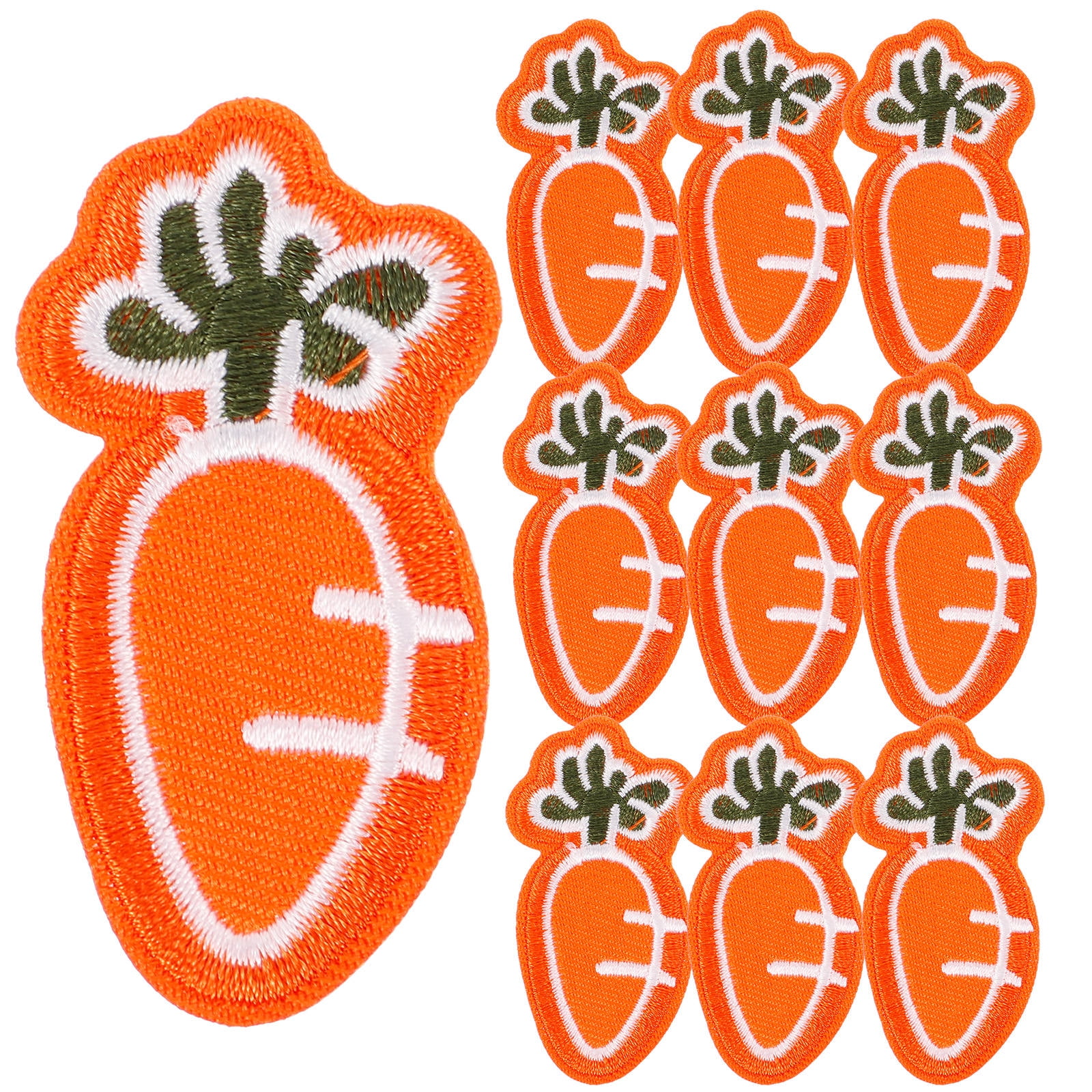 HONMEET 10Pcs Diy Clothes Patches Carrot Shaped Non Woven Fabric for ...