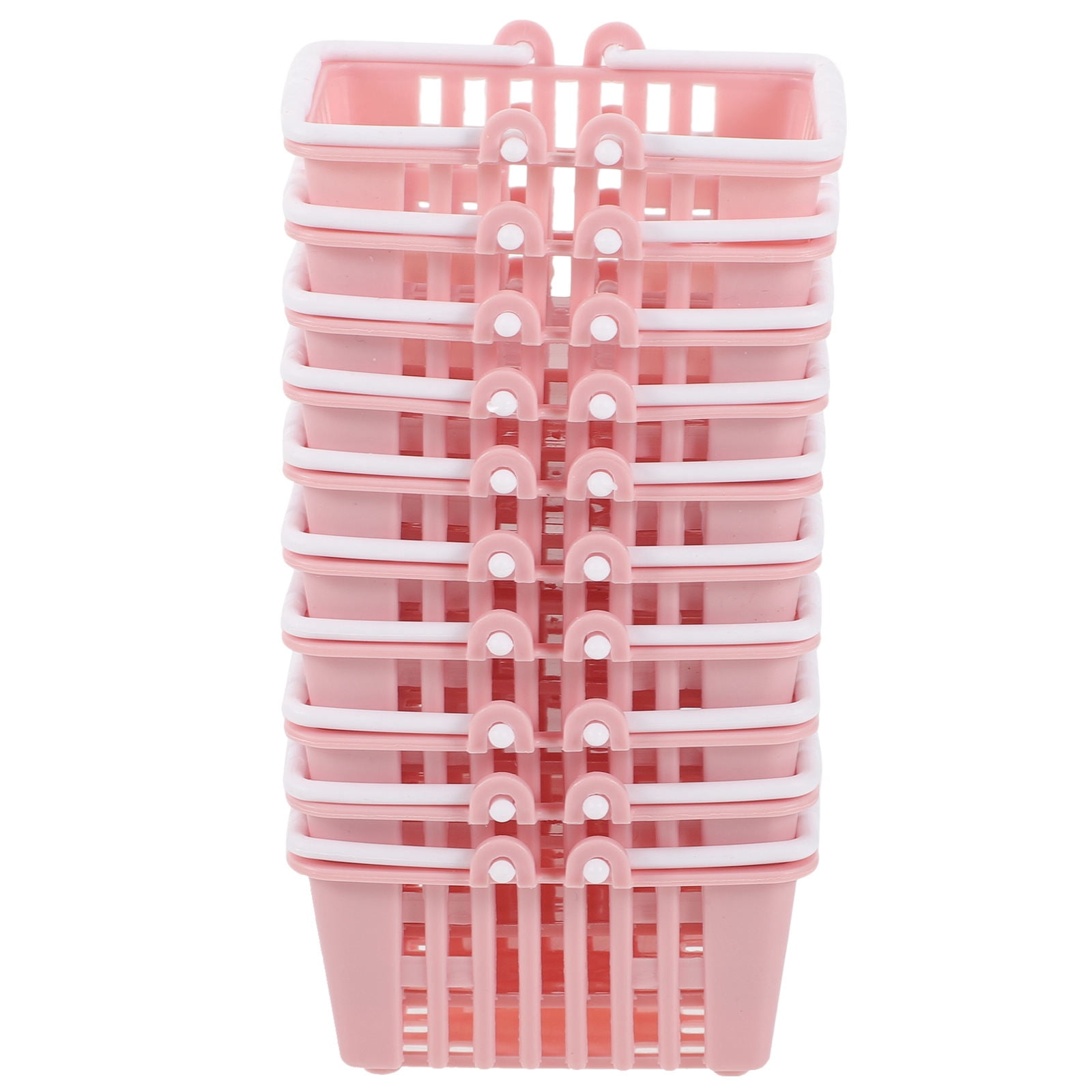 HONMEET Cute Mini Shopping Baskets 10pcs Pink Compact Shape for ...