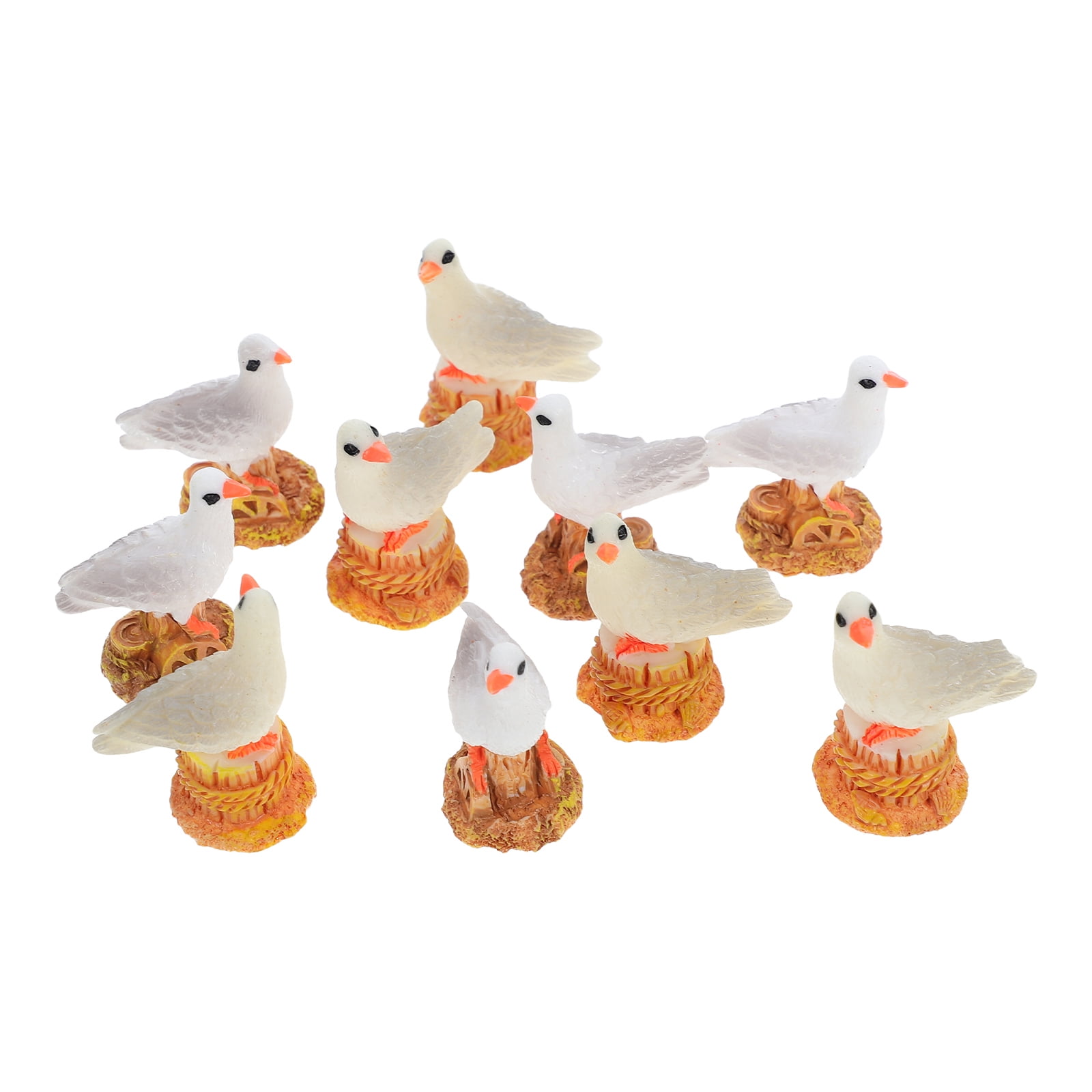 HONMEET Resin Seagull Figurines Coastal Garden Decor Multi-Color ...