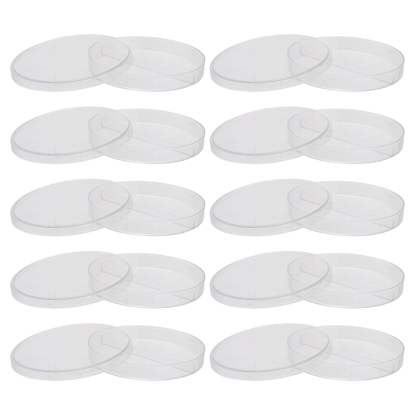 HONMEET 10Pcs Transparent Plastic Petri Dish for Cell Culture in School ...