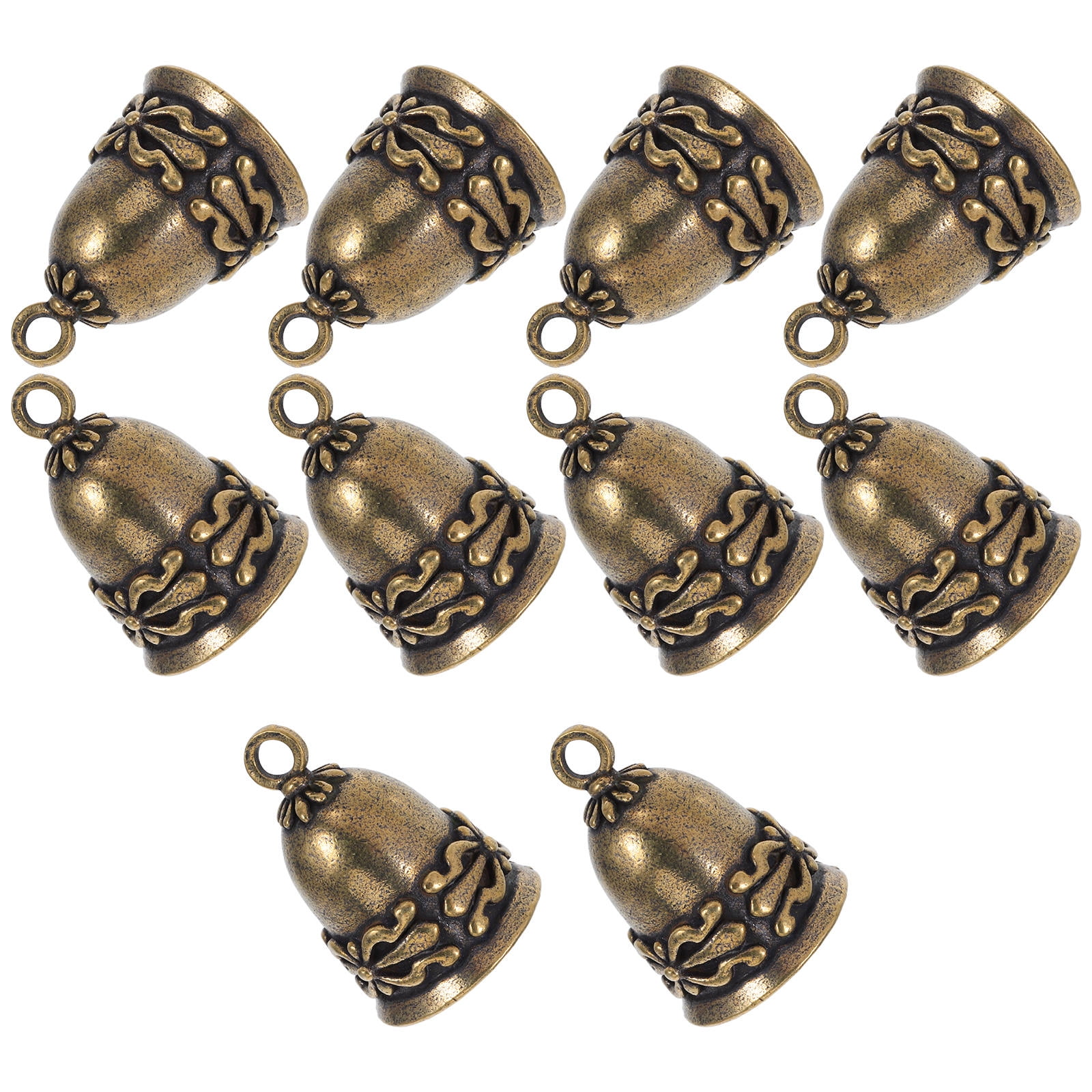 HONMEET Vintage Golden Brass Bells for Crafting, Projects, Home ...