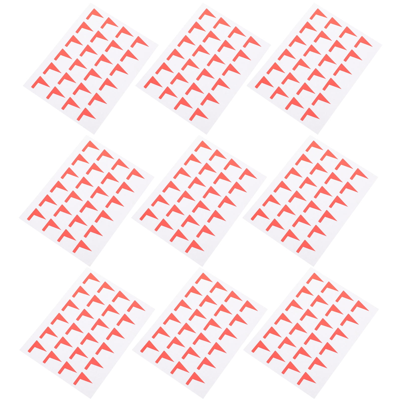 HONMEET 12 Sheets Red Paper Name Labels for Office Use Home Use Map ...