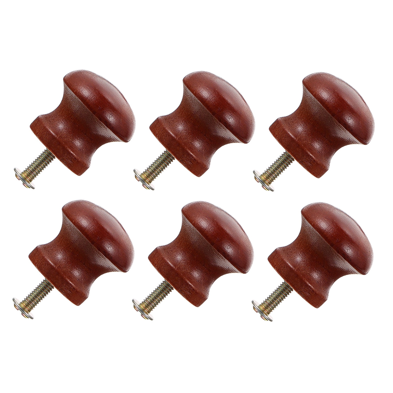 HONMEET 12Pcs Modern Drawer Pull Mushroom Modeling Wooden Handles Brown ...