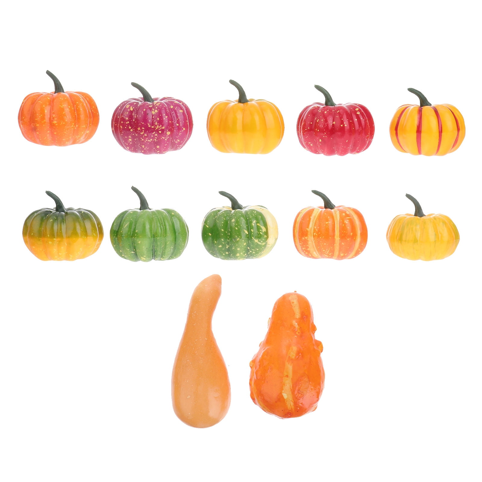 HONMEET 12Pcs Faux Pumpkins and Gourds Foamed Plastics Table ...