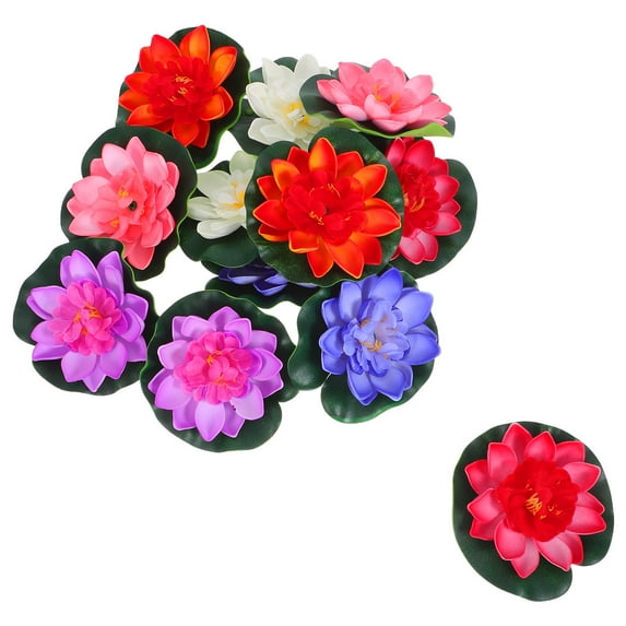 HONMEET Floating Water Lilies Eva Silk Fabric Artificial Flowers for ...