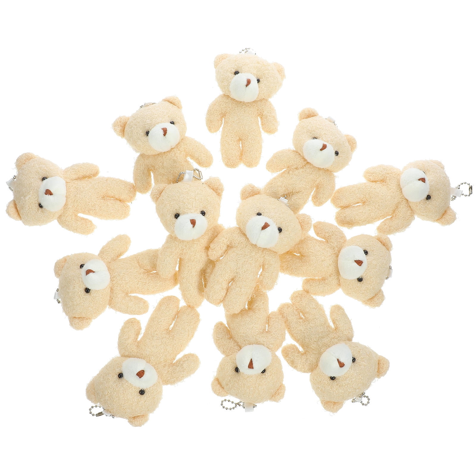 HONMEET 12Pcs Mini Bear Keychain for Kids and Women with Plush and PP ...