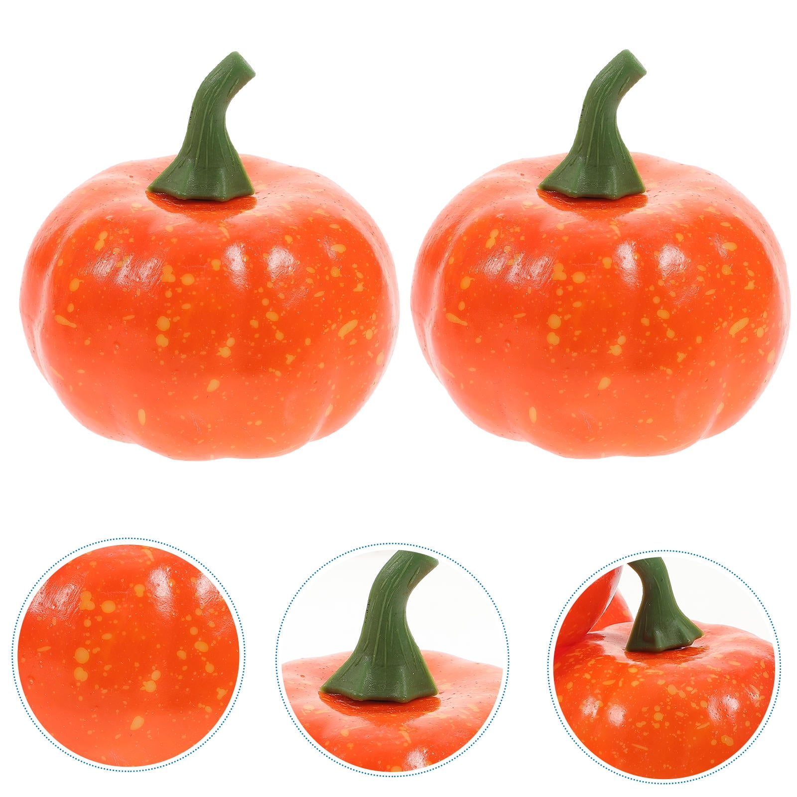 HONMEET 12Pcs Small Craft Pumpkins for Basket Filler Orange Plastic ...