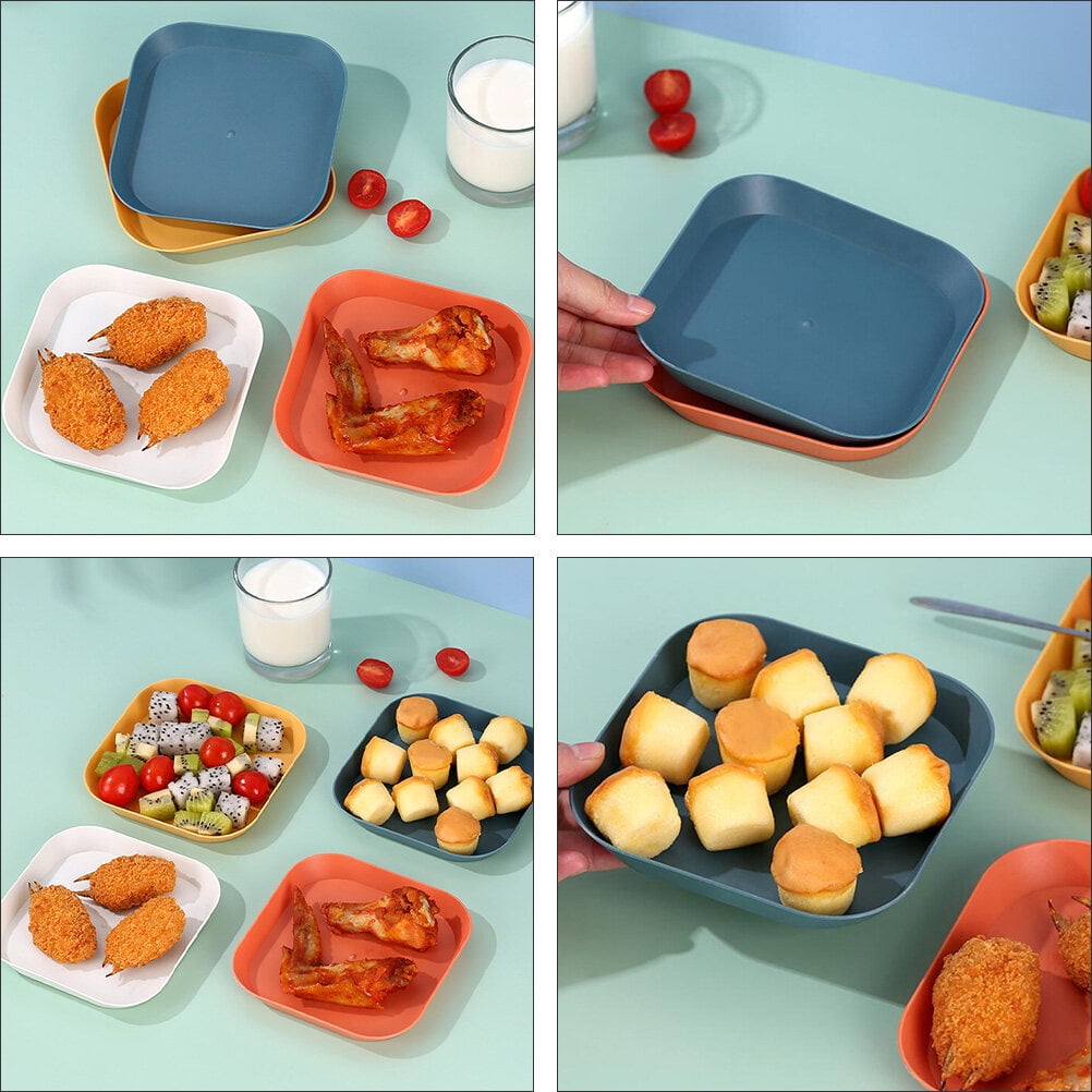 HONMEET Fondue Plates Snack Serving Dish 12Pcs Yellow Color Space ...