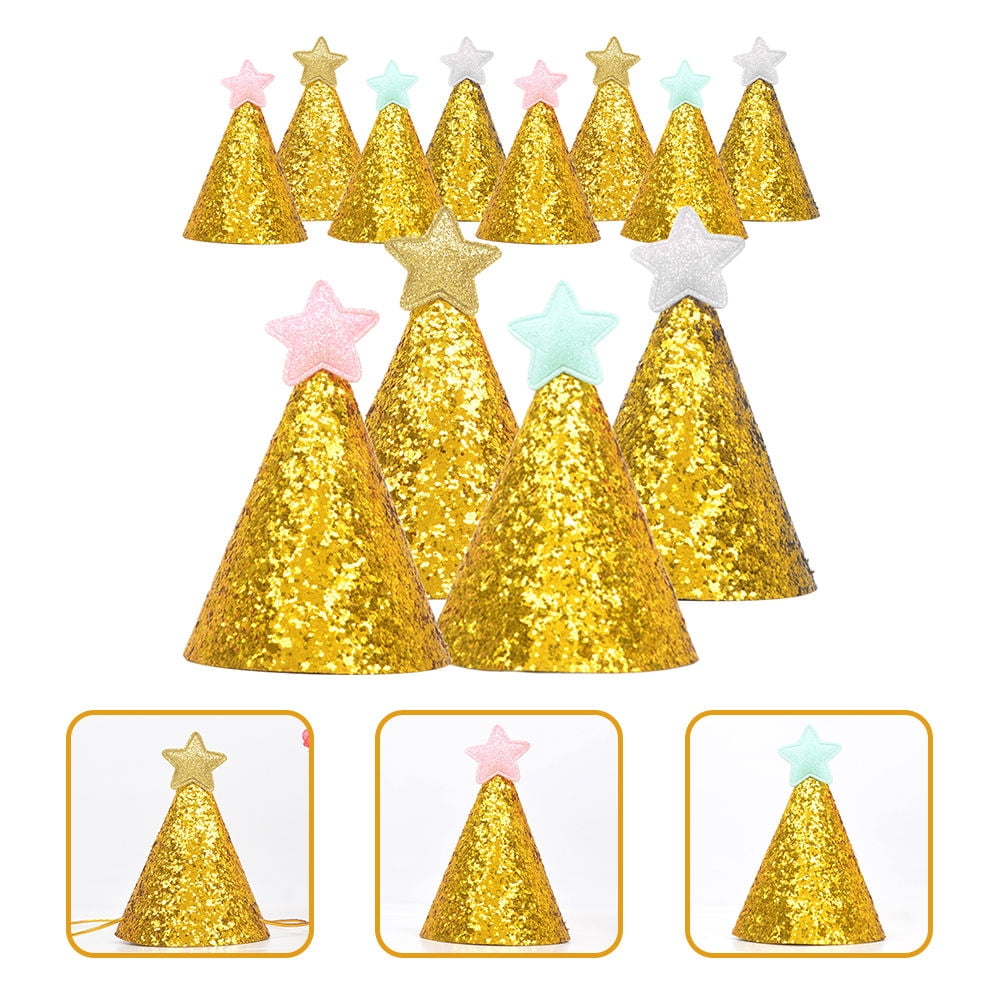 HONMEET 12Pcs Star Party Hats for Kids in 4.5x3x3in Size for Birthday ...