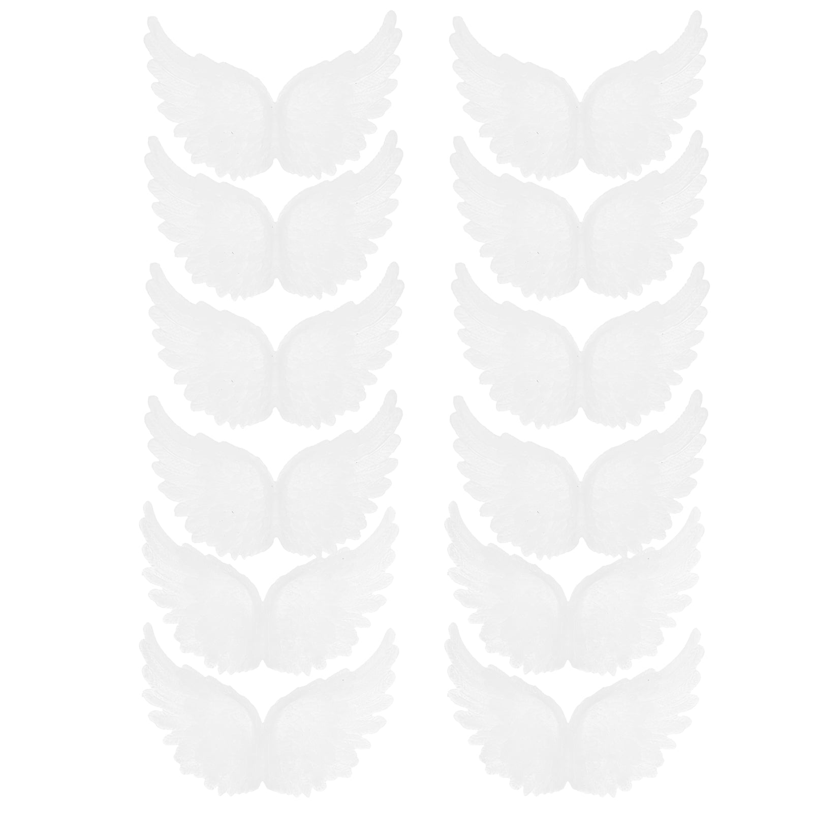 HONMEET Diy Wing Crafts Decorative Props White Plastic 12Pcs Luminous ...