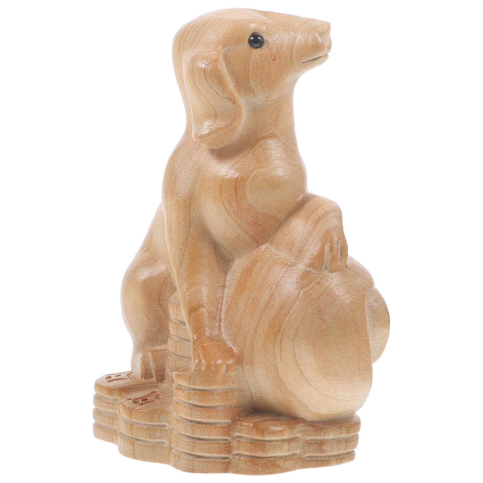 HONMEET 12Set Wood Decors Dog Sculpture Indoor For Home And Office Use ...