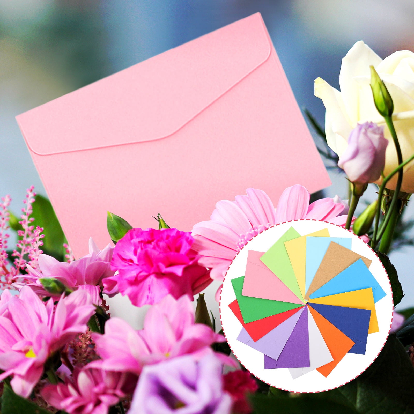 HONMEET 140Pcs Small Invitation Envelopes Assorted Color Paper ...